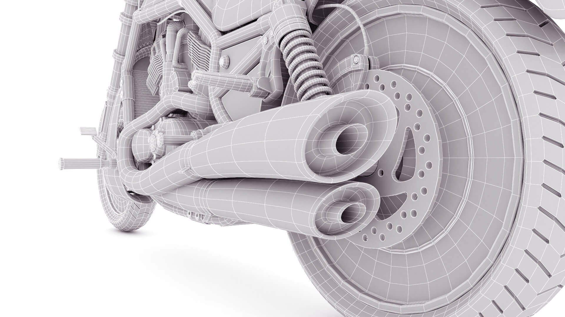 Chopper Biker 4 - 4K 3D Model by Pictorer