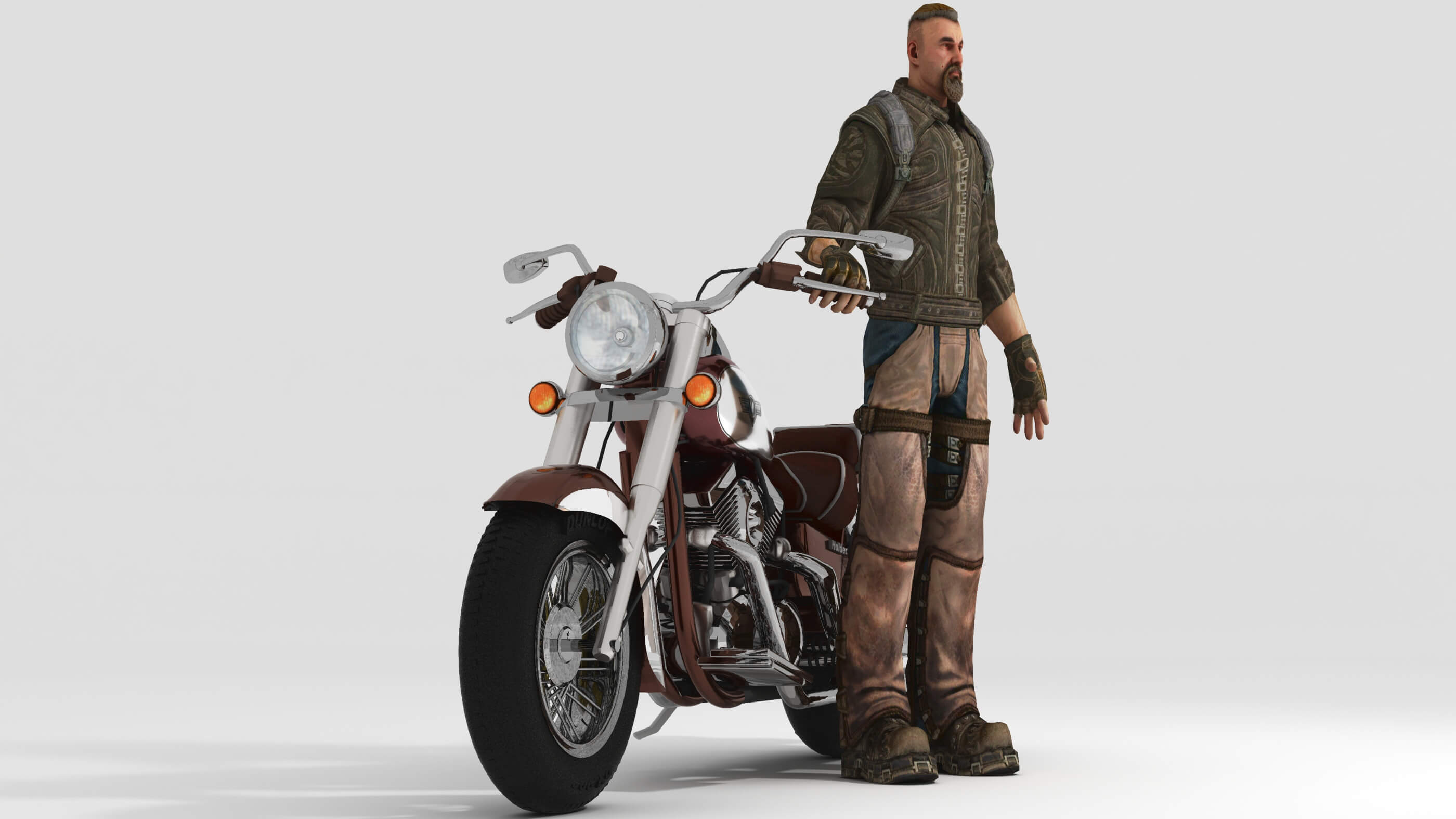 Chopper Biker 5 - 4K 3D Model by Pictorer