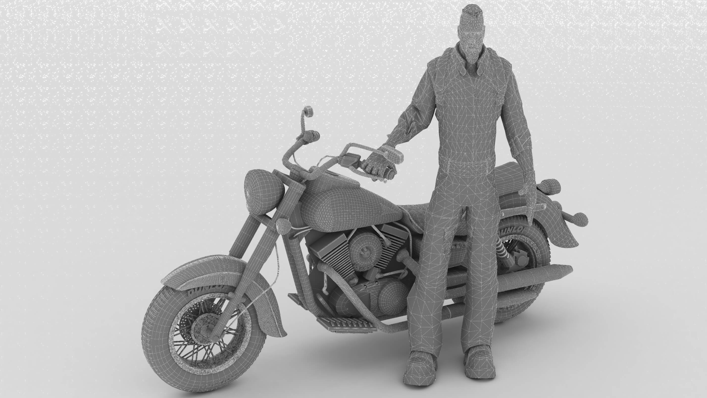Chopper Biker 5 - 4K 3D Model by Pictorer
