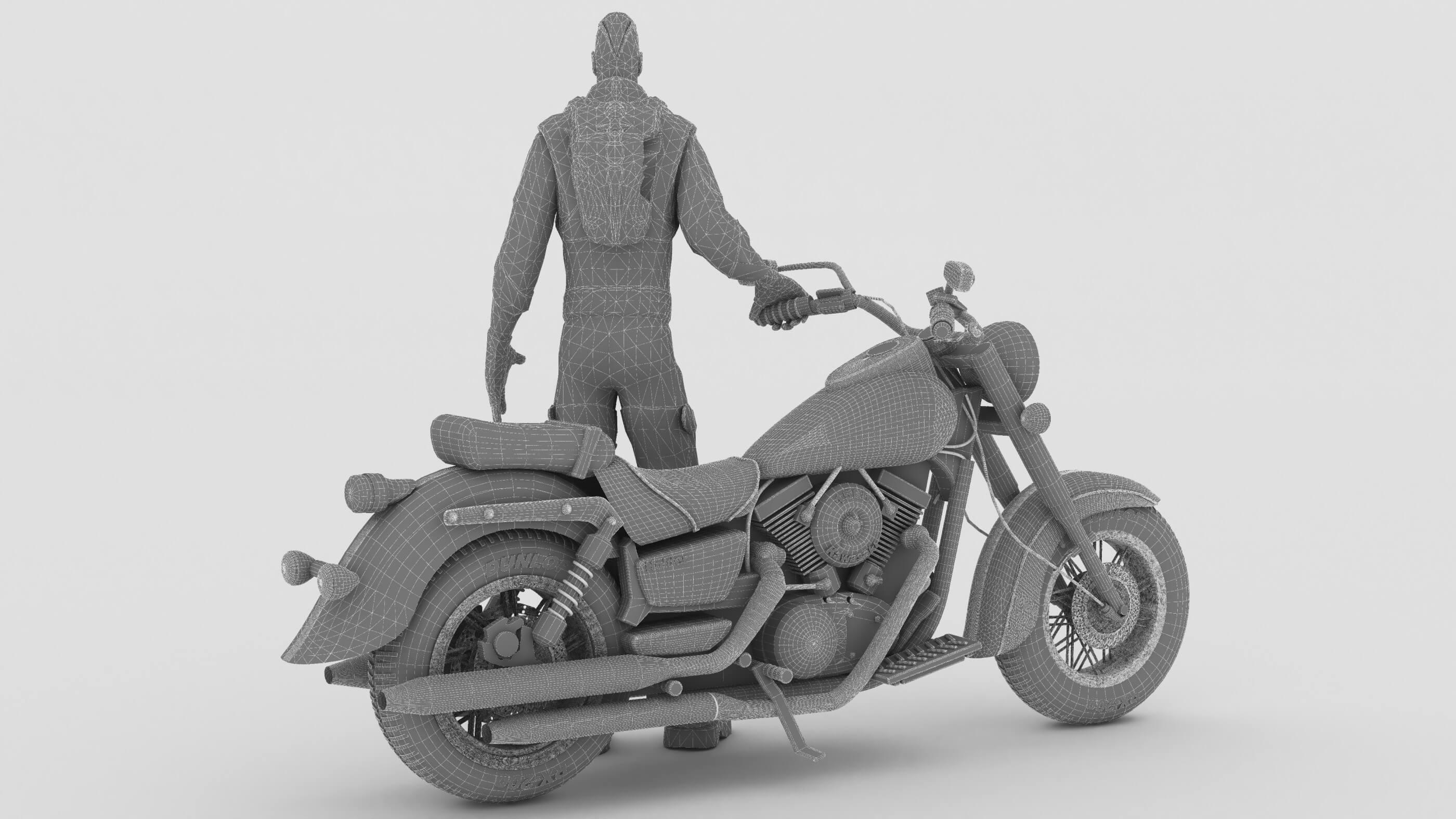 Chopper Biker 5 - 4K 3D Model by Pictorer