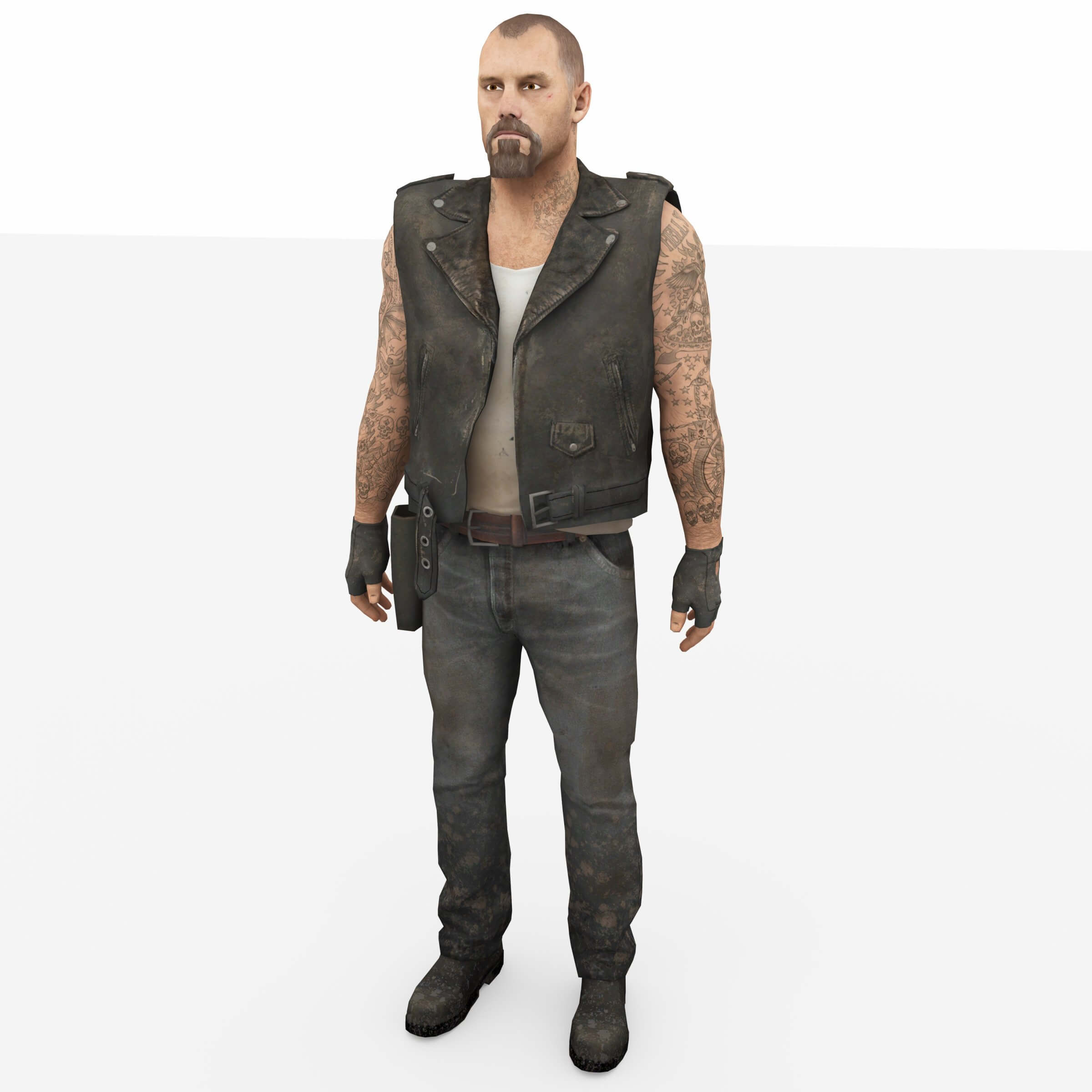 Chopper Biker 4K - 3D Model by Pictorer