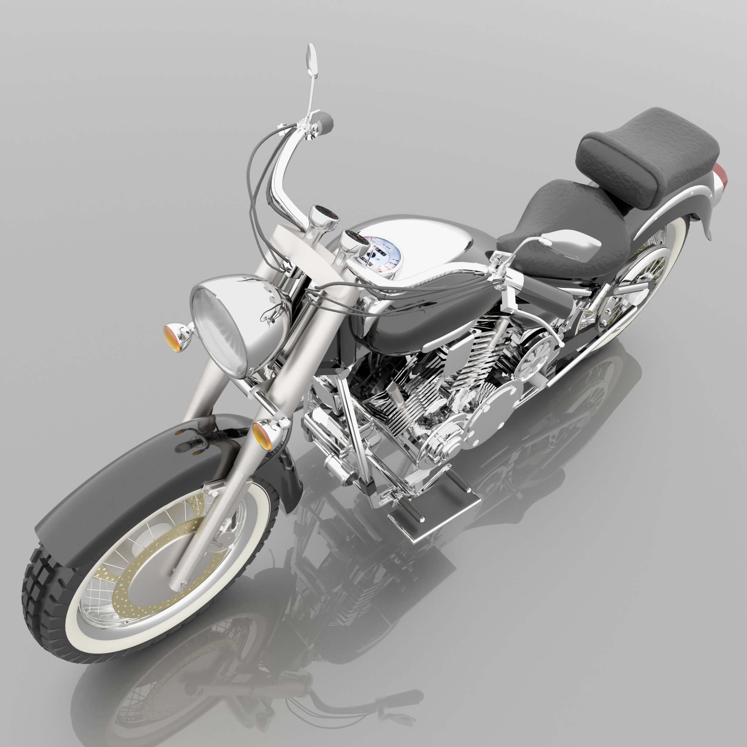 Chopper Biker 4K - 3D Model by Pictorer