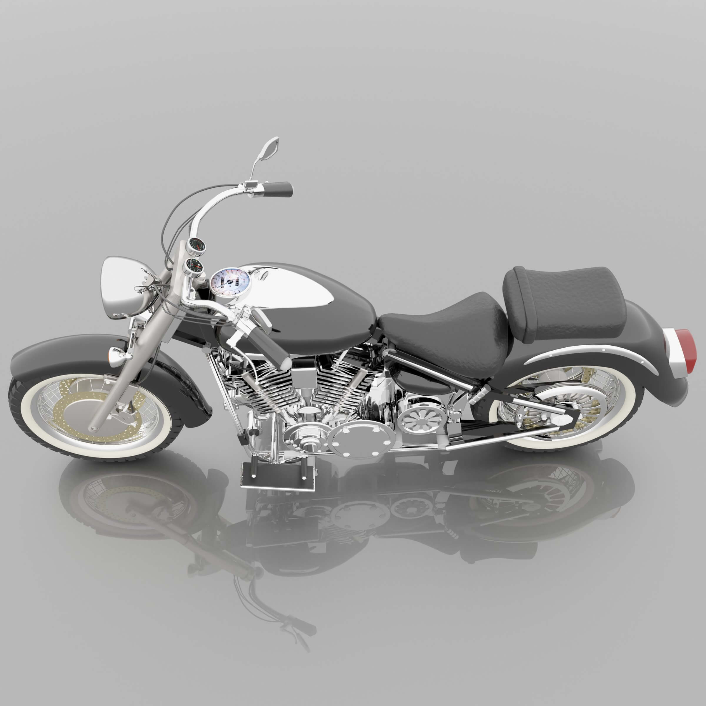 Chopper Biker 4K - 3D Model by Pictorer