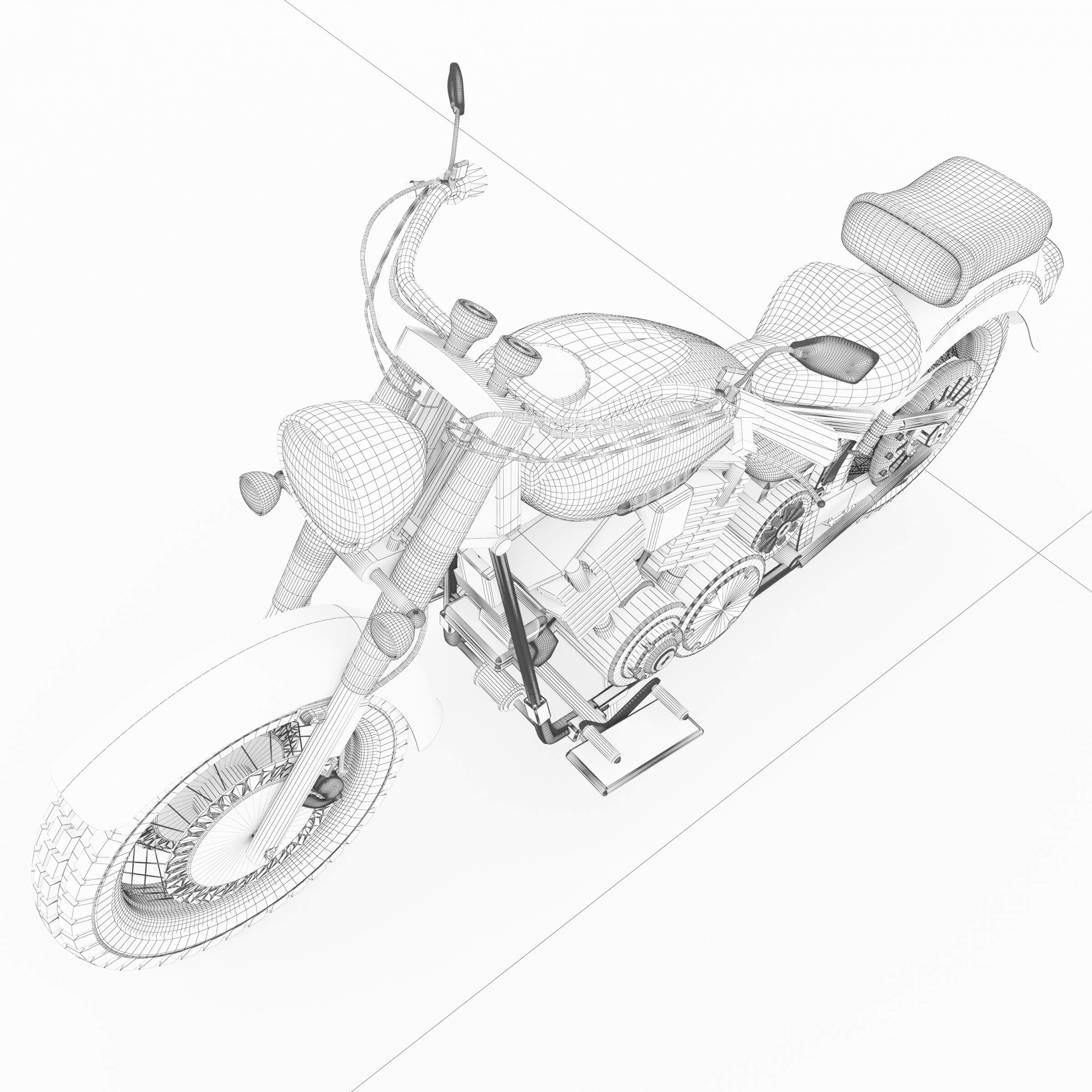 Chopper Biker 4K - 3D Model by Pictorer