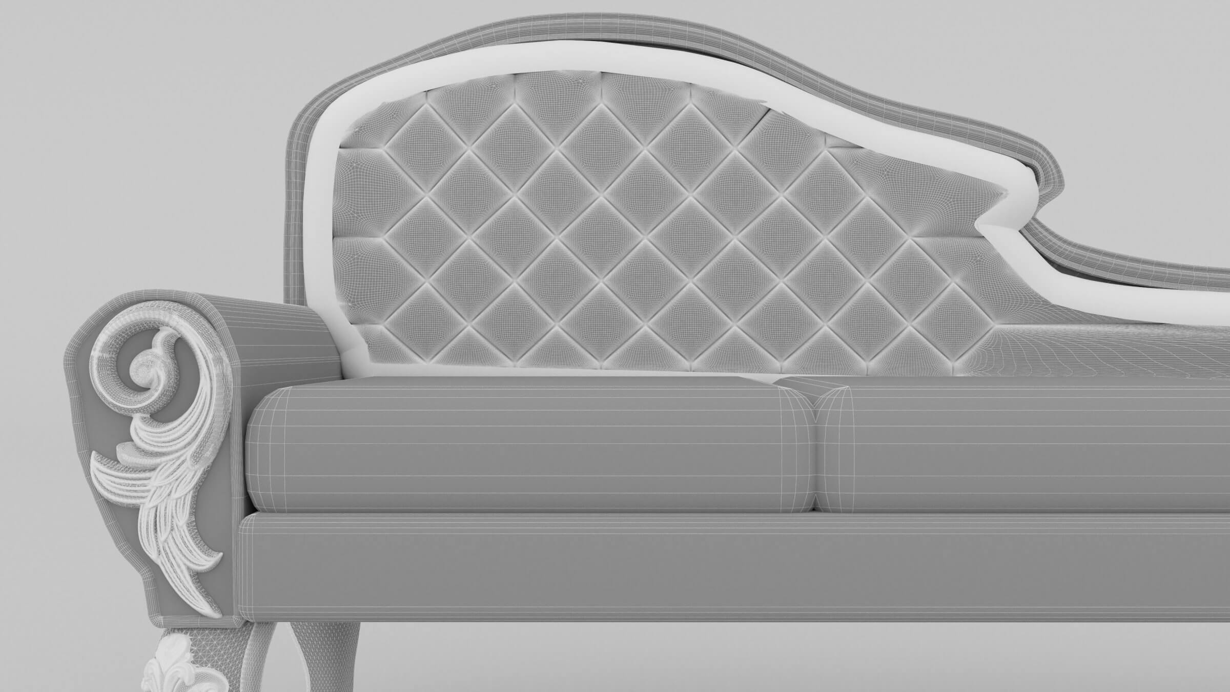 Classic Divan 4K - 3D Model by Pictorer