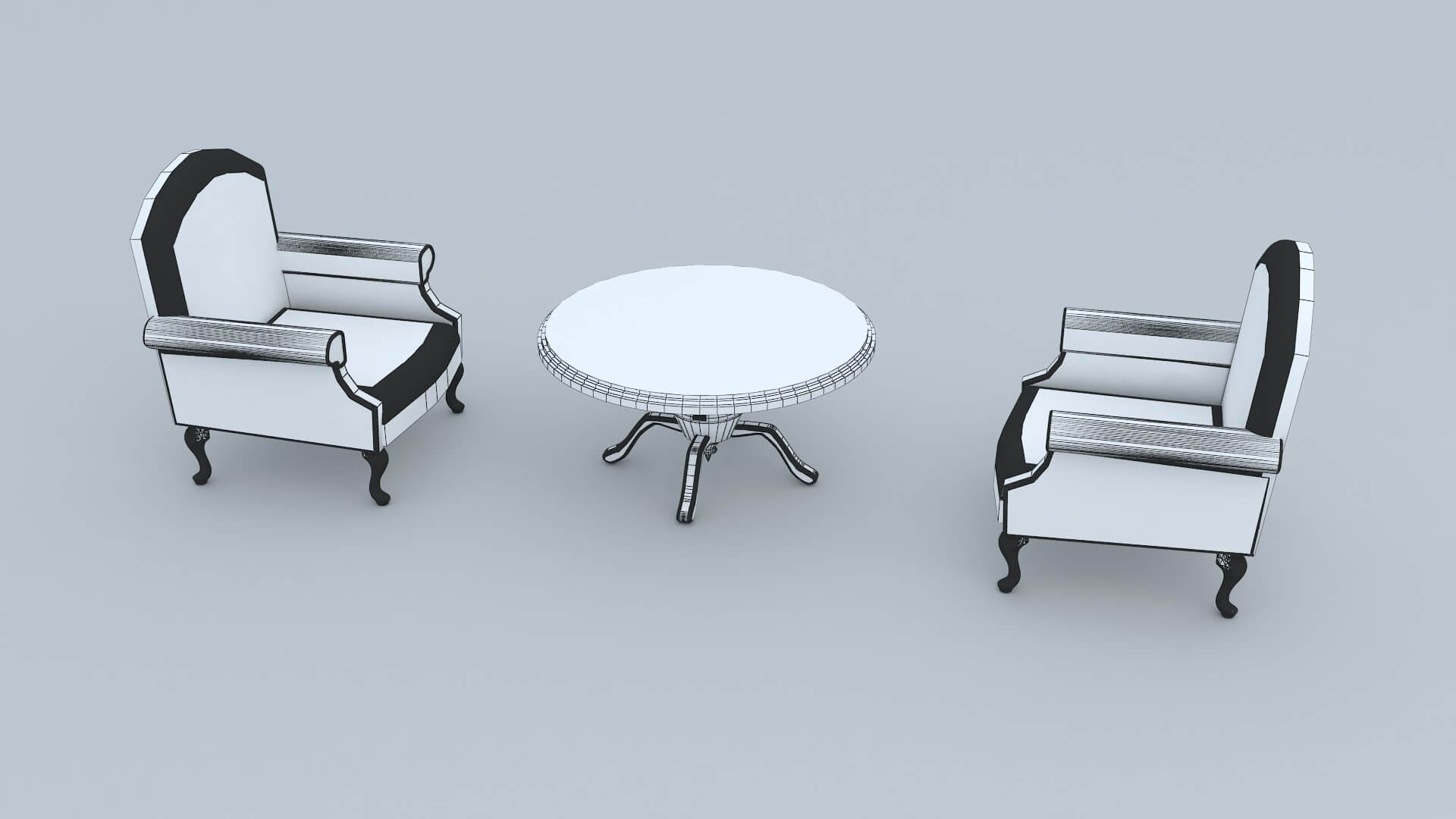 Classic Office Set - 3D Model by Pictorer