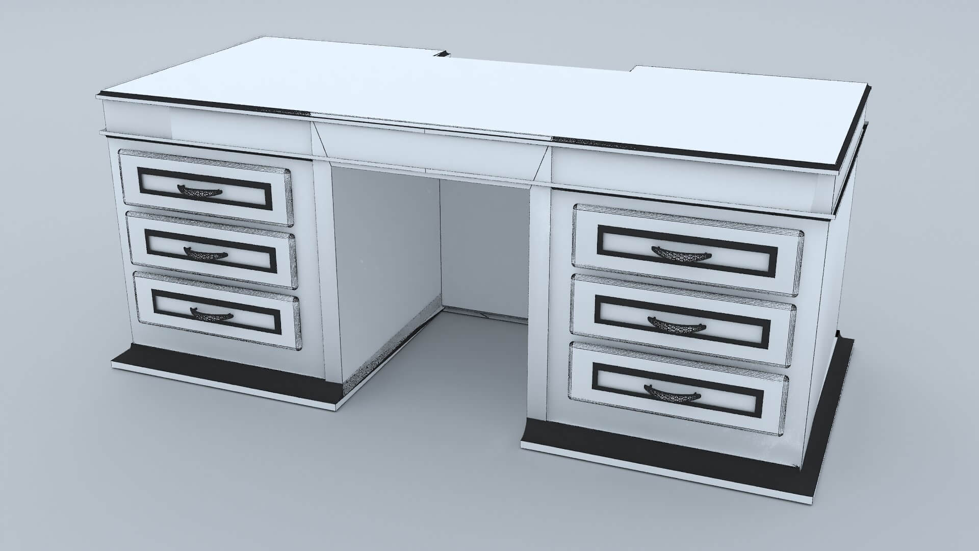 Classic Office Set - 3D Model by Pictorer