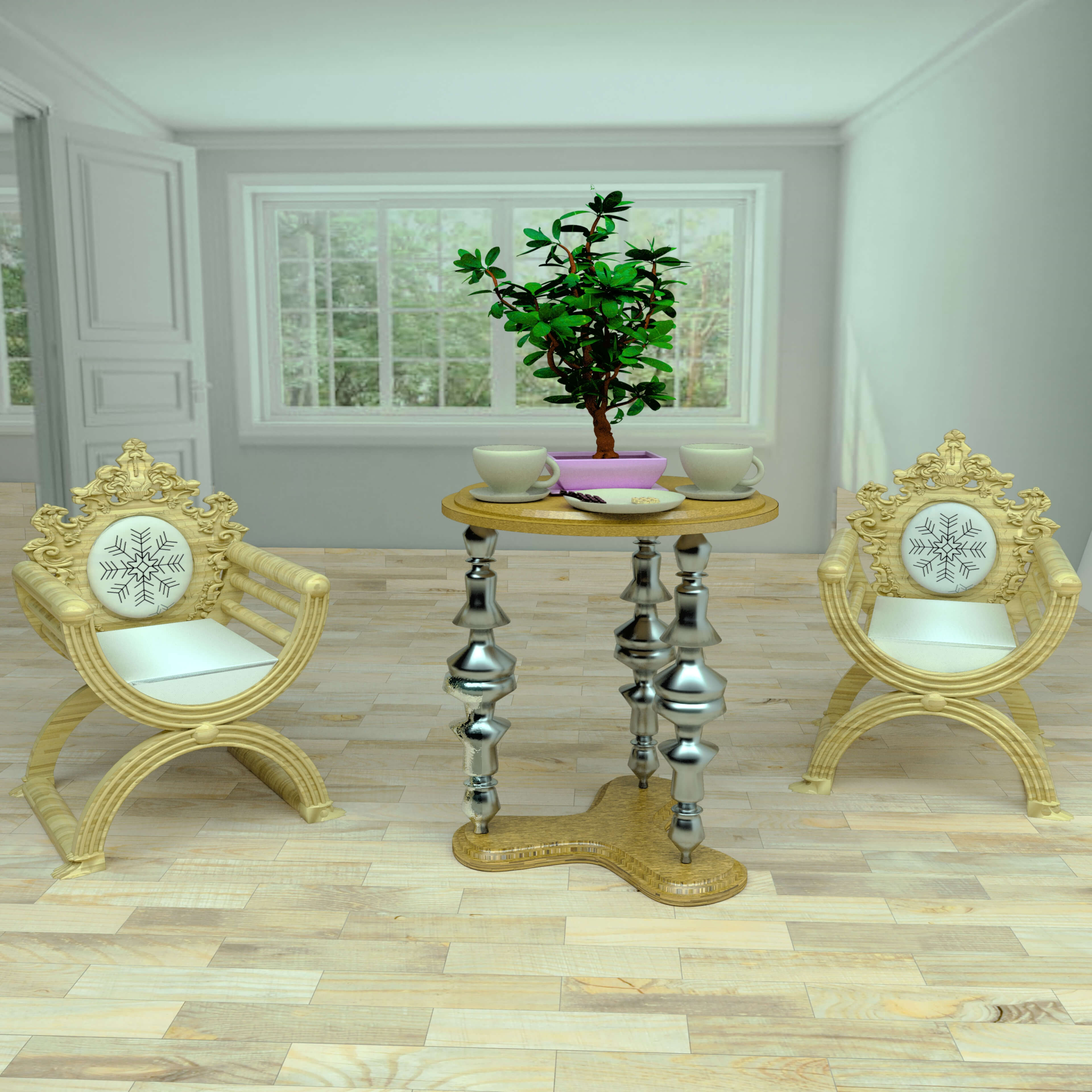 Coffee Party - 3D Model by Pictorer