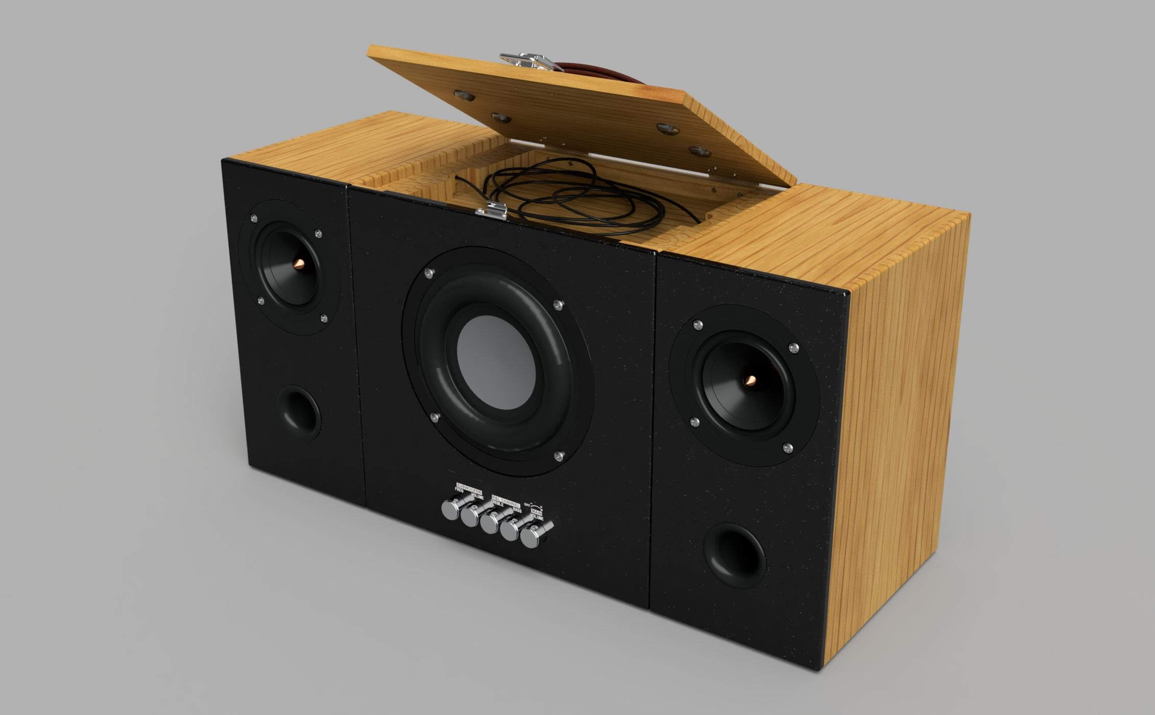 Compact Boombox - 3D Model by Pictorer