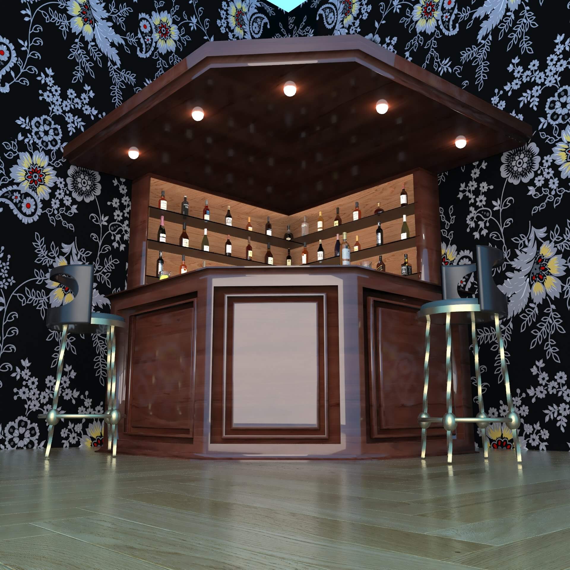 House Corner Bar - 3D Model by Pictorer