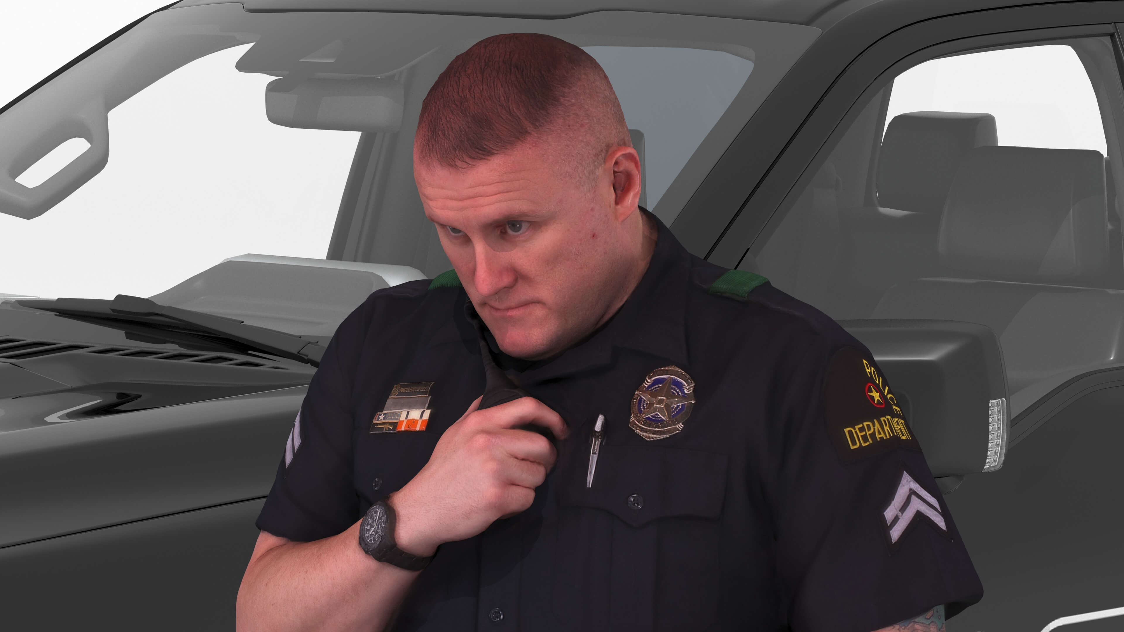 Country Police 4K - 3D Model by Pictorer