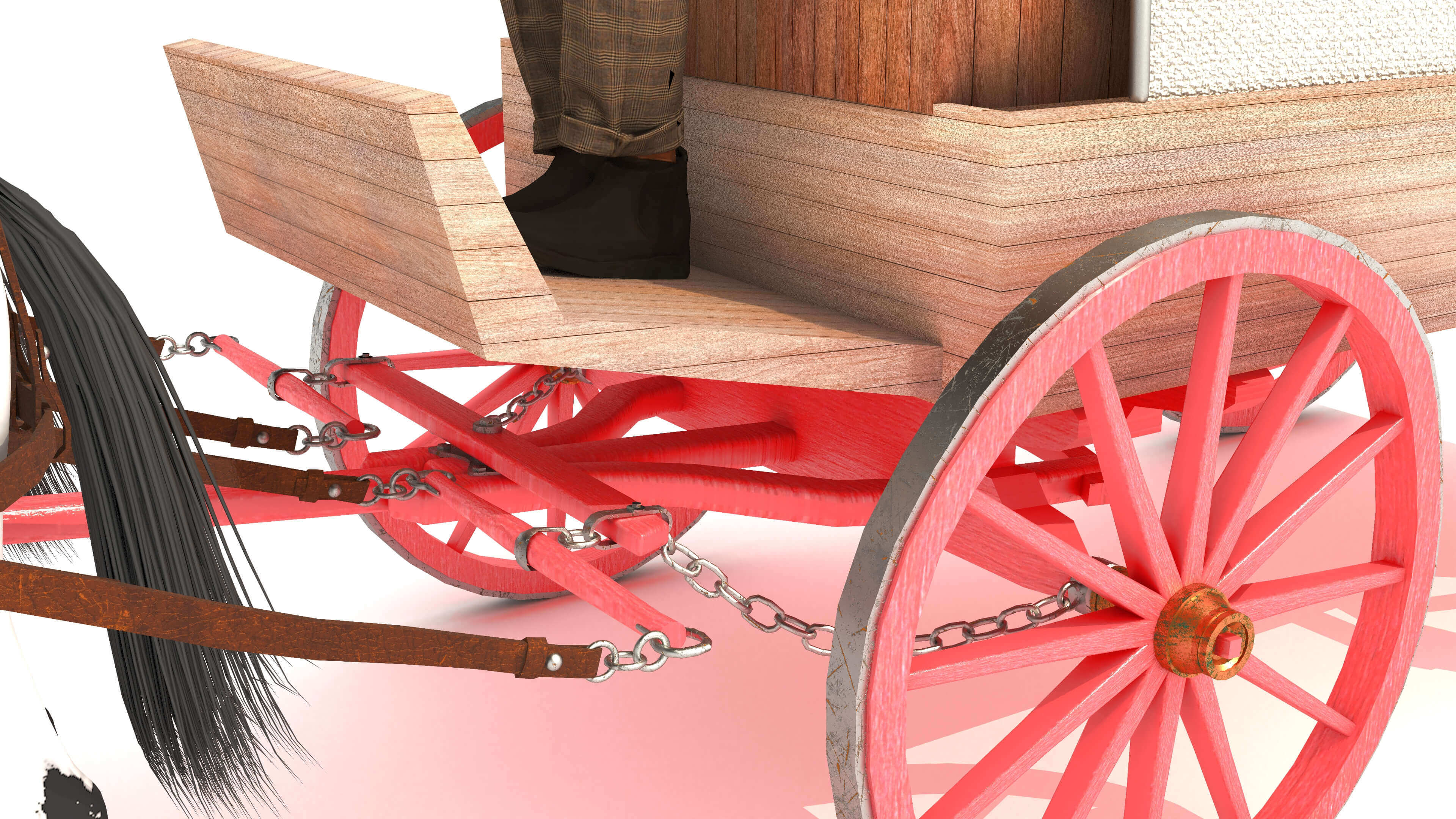 Covered Wagon 2 - 4K 3D Model by Pictorer