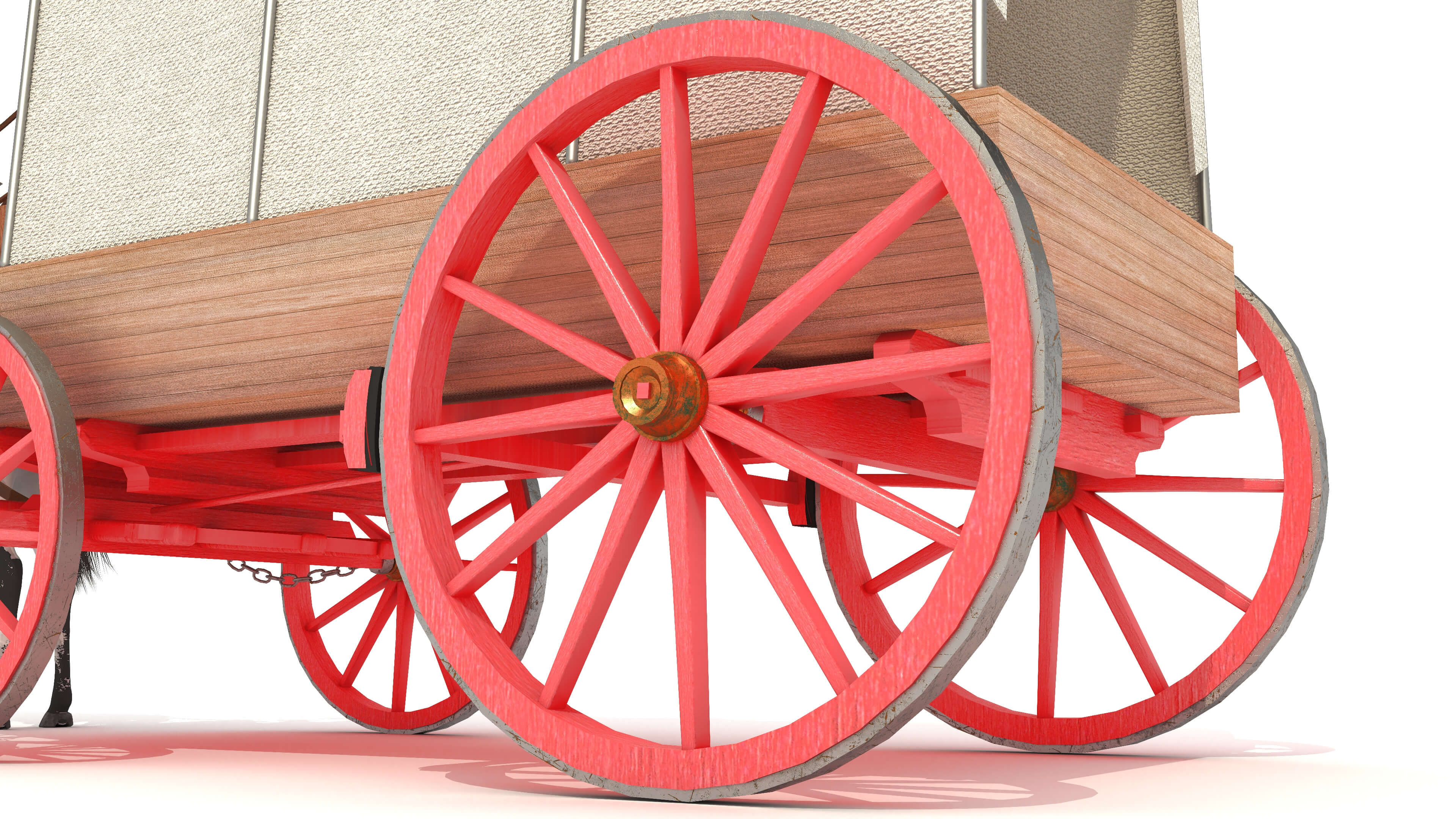 Covered Wagon 2 - 4K 3D Model by Pictorer