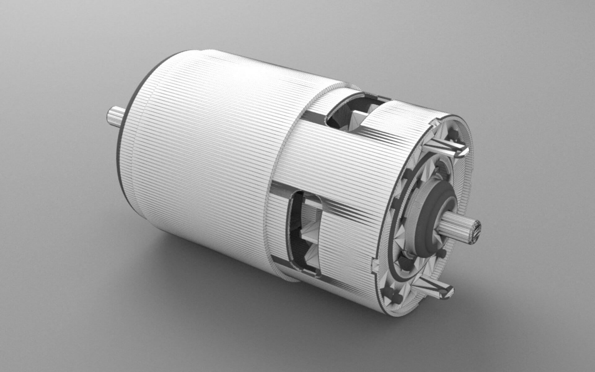 DC Electric Motor - 3D Model by Pictorer