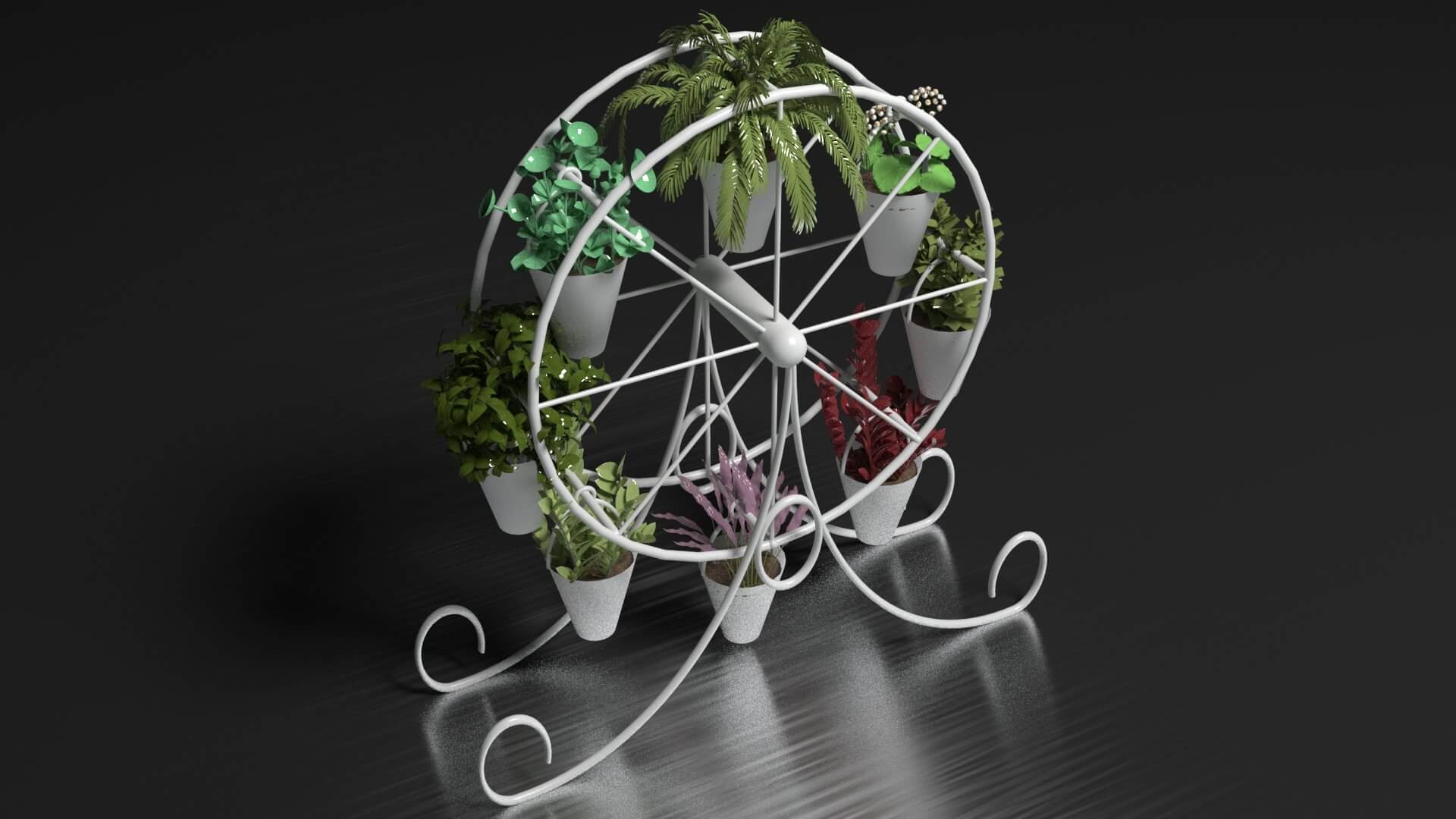 Decorative Flower Stand - 3D Model by Pictorer