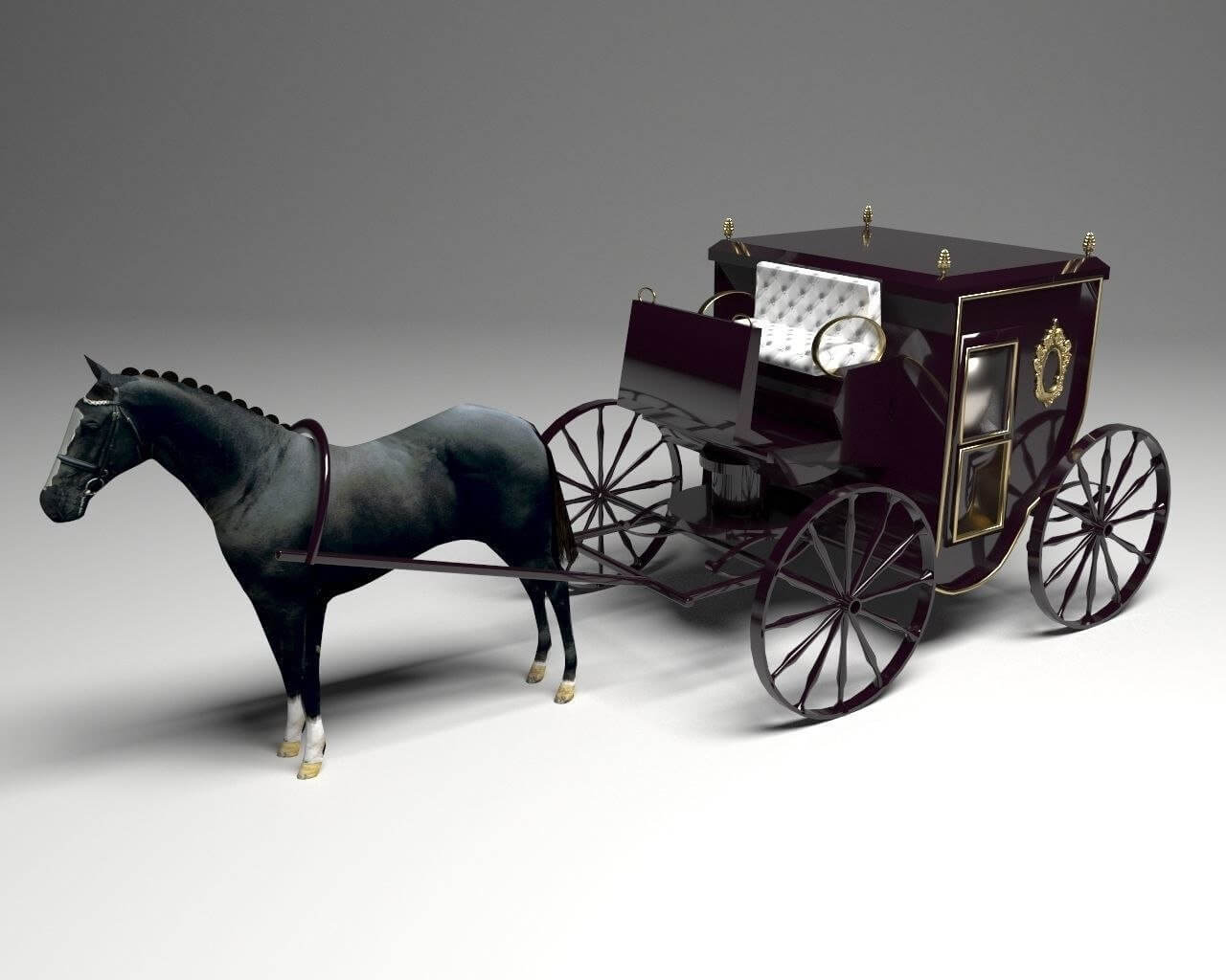 Deluxe Carriage - 3D Model by Pictorer