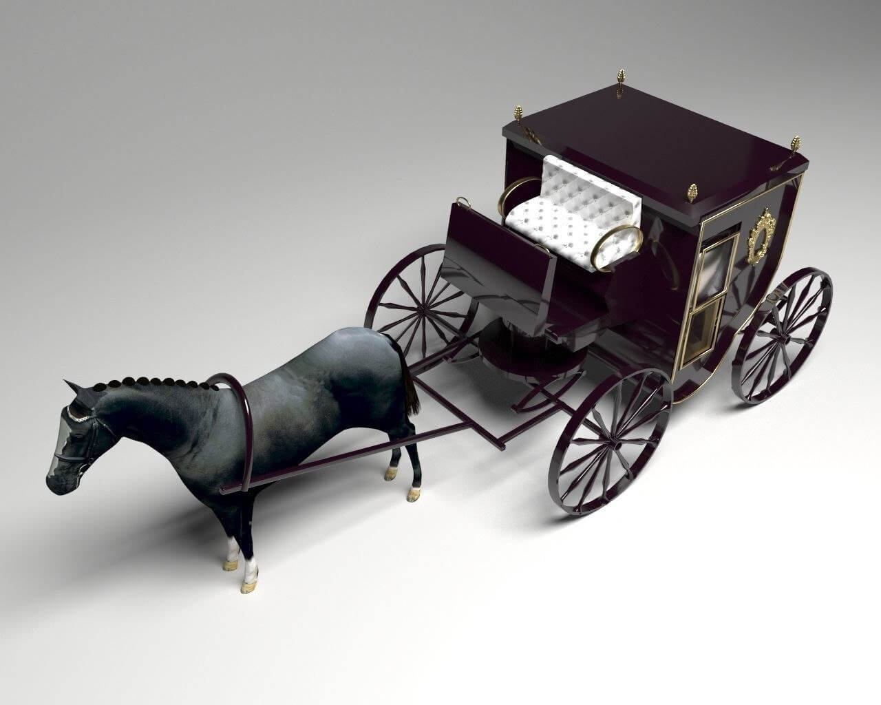 Deluxe Carriage - 3D Model by Pictorer