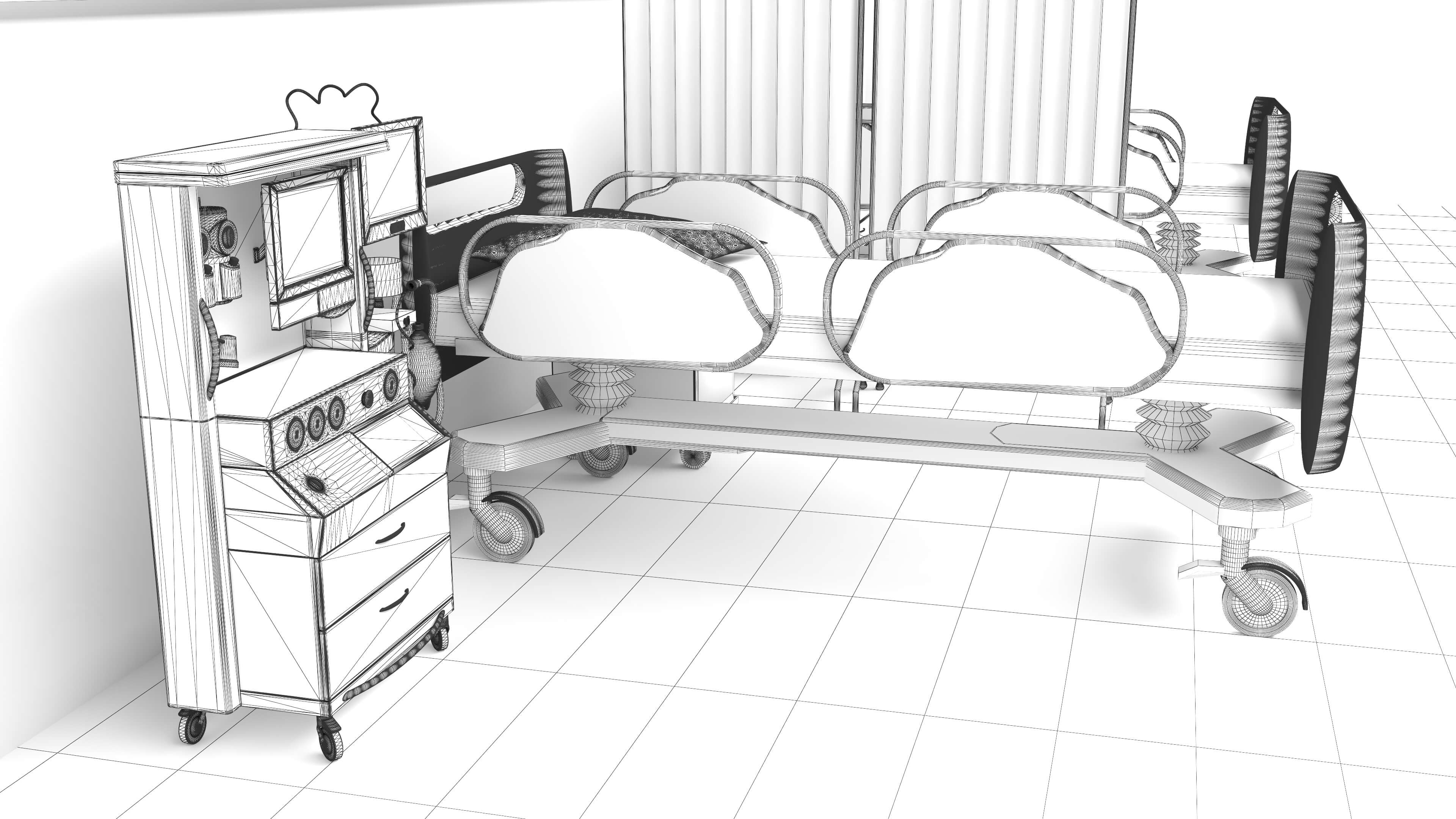 Dialysis Center 4K - 3D Model by Pictorer