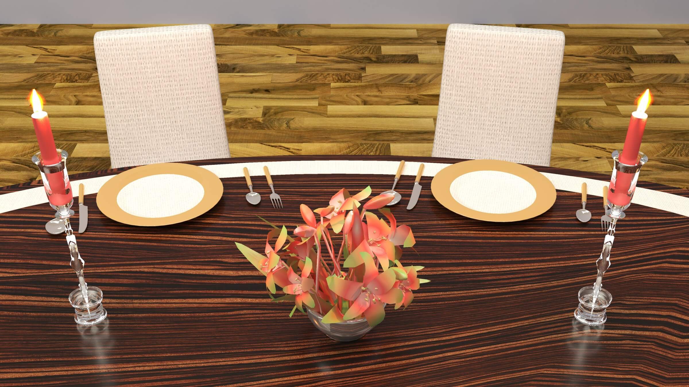 Dinner Table 4K - 3D Model by Pictorer