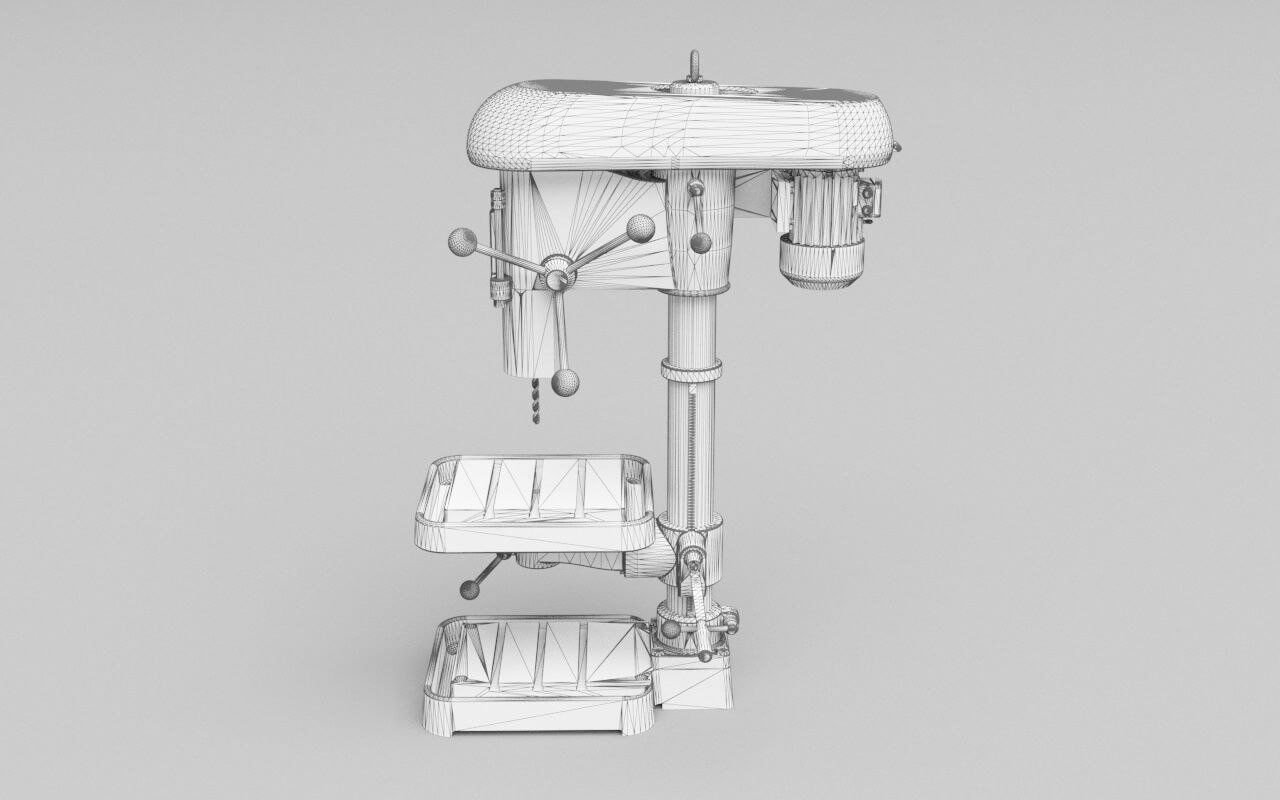 Drill Machine - 3D Model by Pictorer