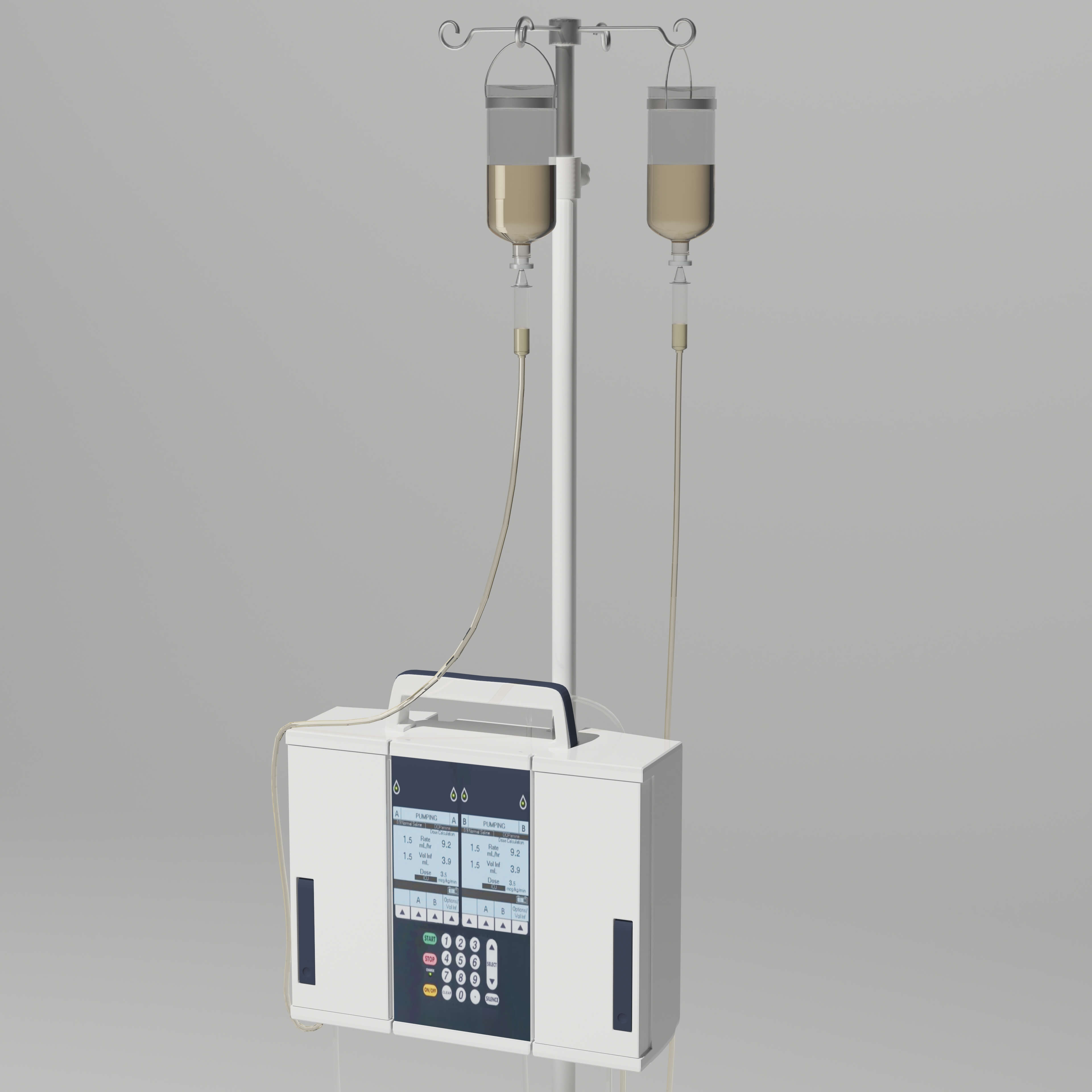 Dual Infusion Pump 4K - 3D Model by Pictorer