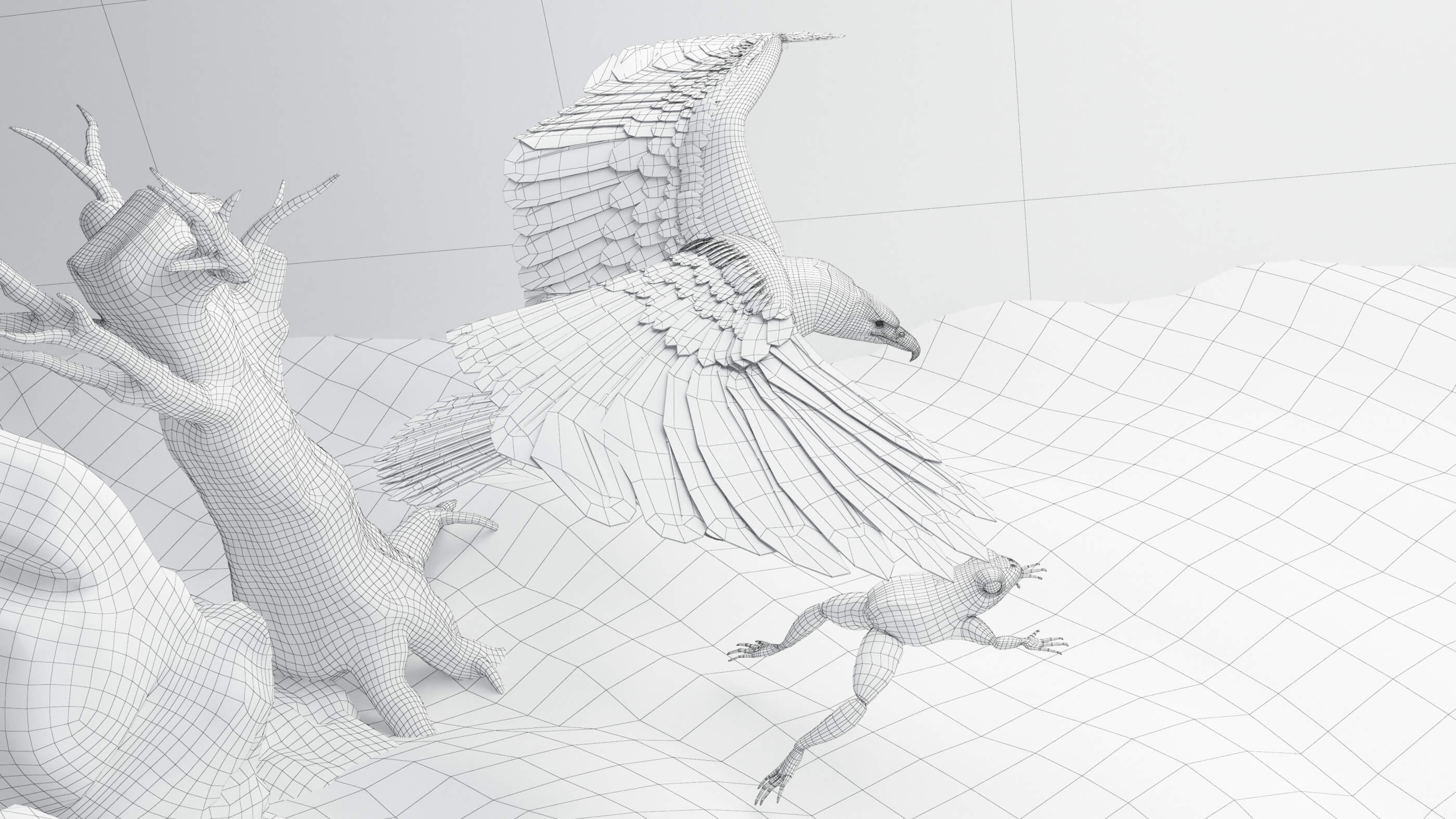 Eagle Attack 2 - 4K 3D Model by Pictorer