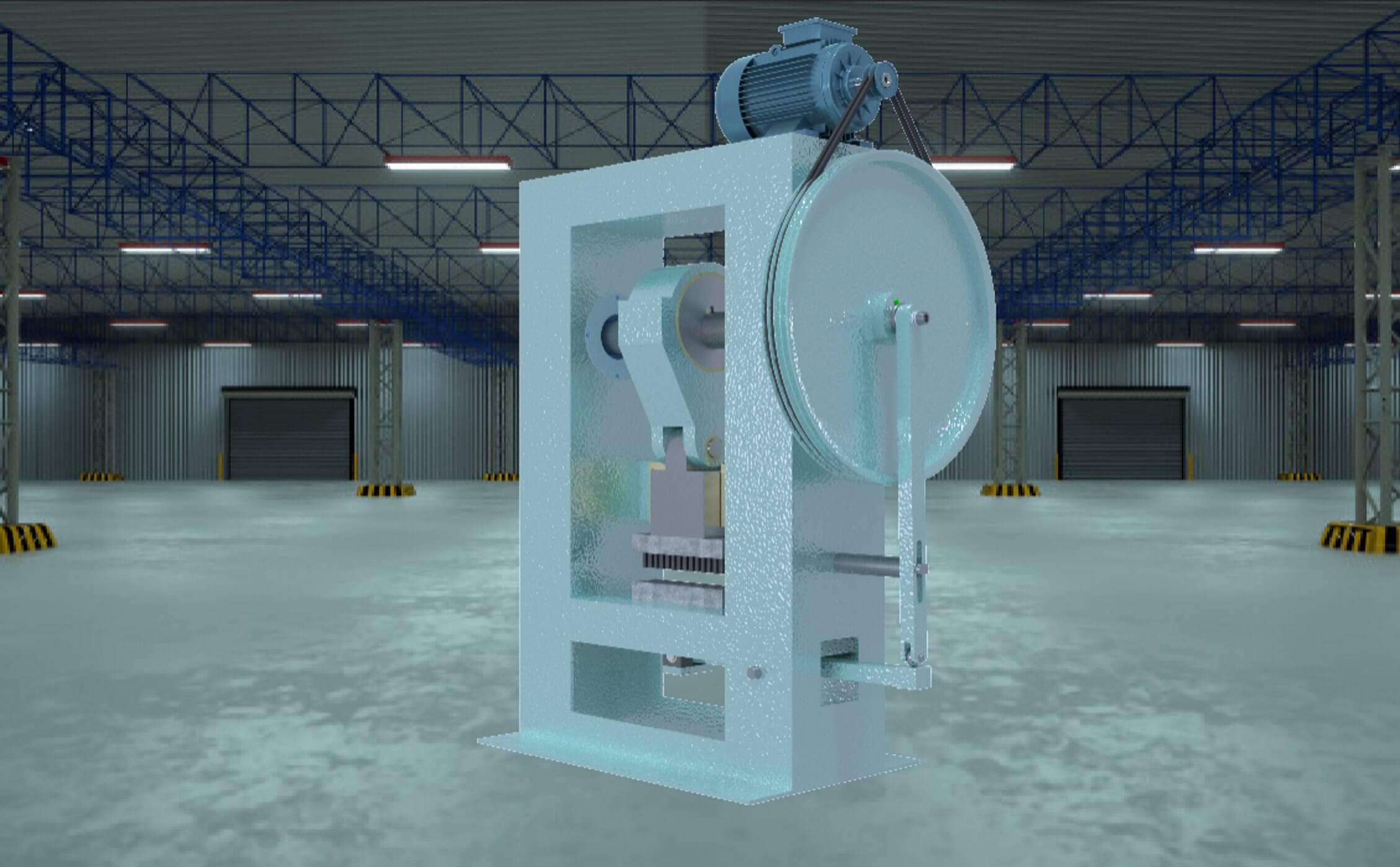 Eccentric Press Glass Mosaic - 3D Model by Pictorer