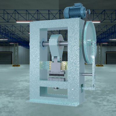 Eccentric Press Glass Mosaic - 3D Model by Pictorer