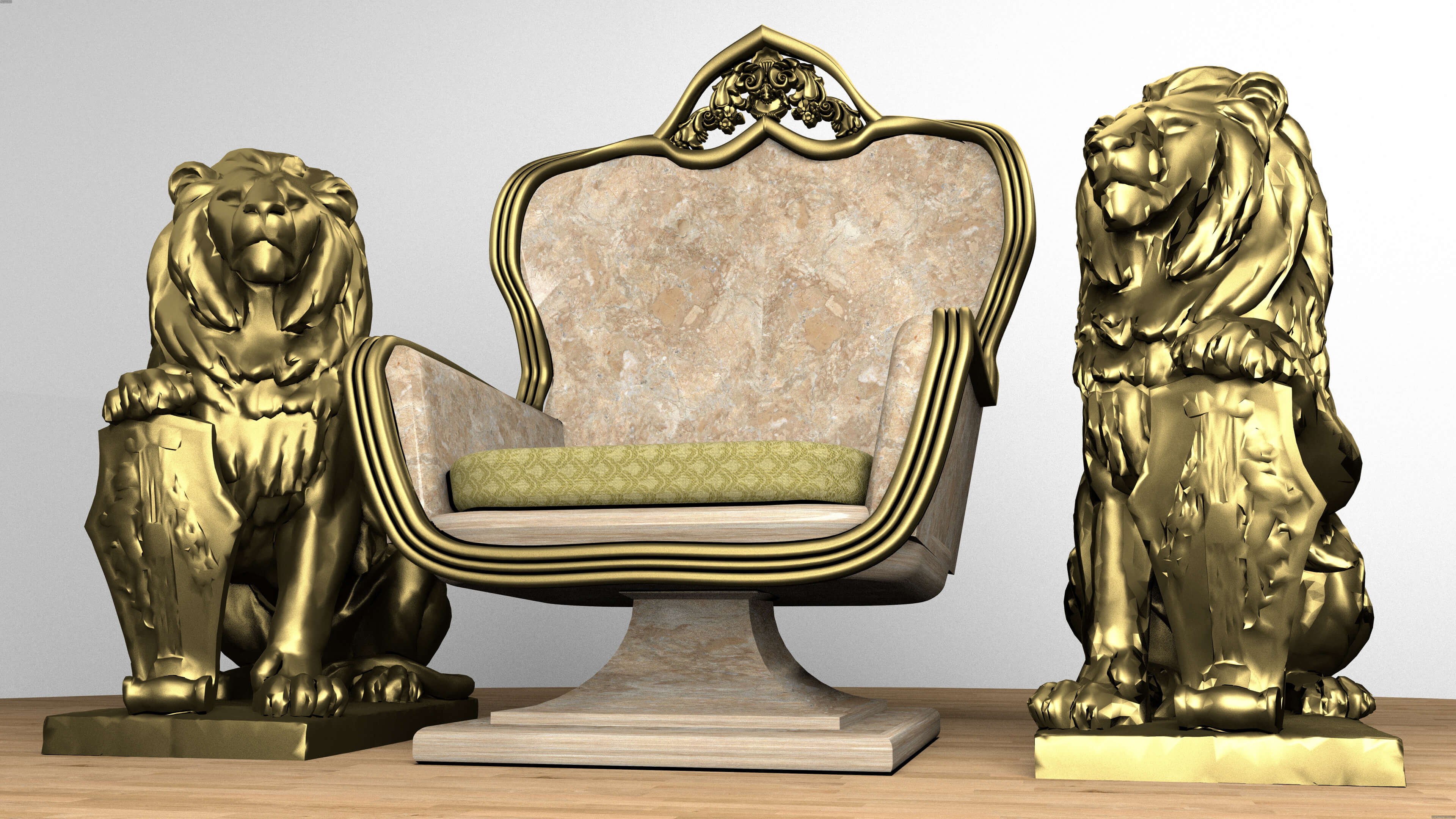 Emperor Throne 8K - 3D Model by Pictorer