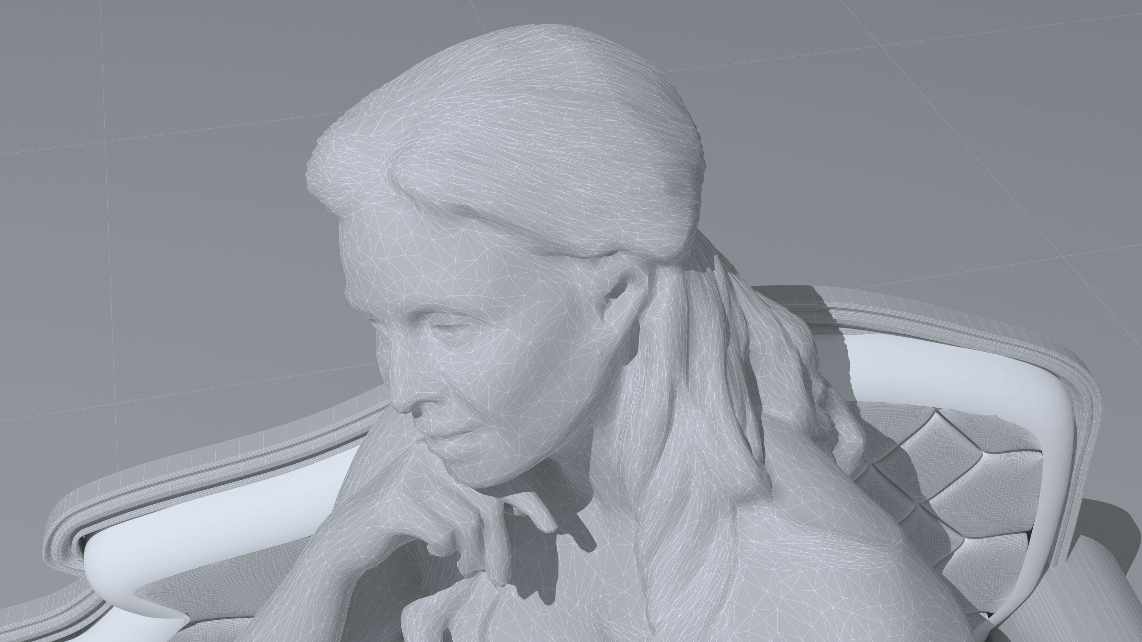 Evelyn on the Divan 4K - 3D Model by Pictorer