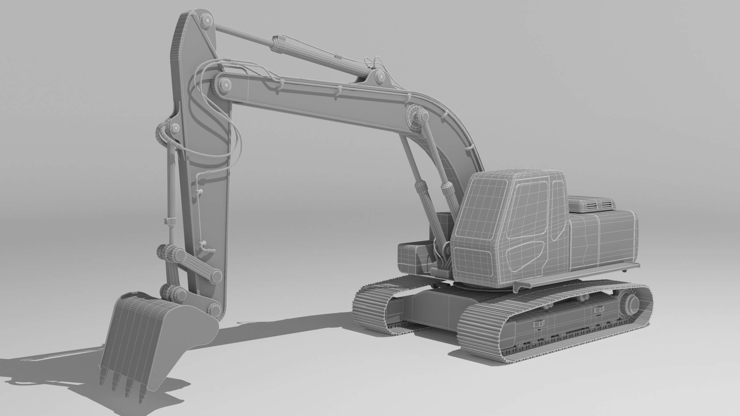 Excavator Machine 4K - 3D Model by Pictorer