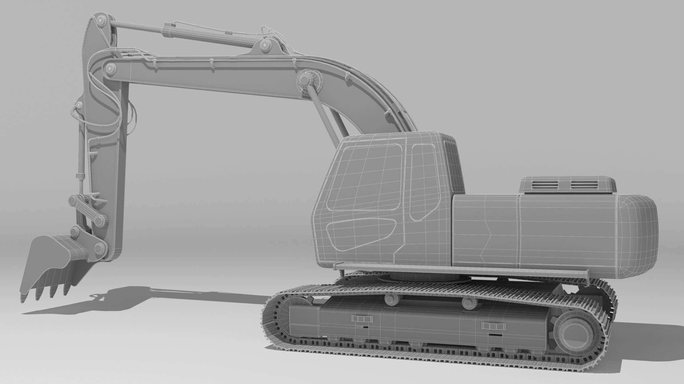Excavator Machine 4K - 3D Model by Pictorer