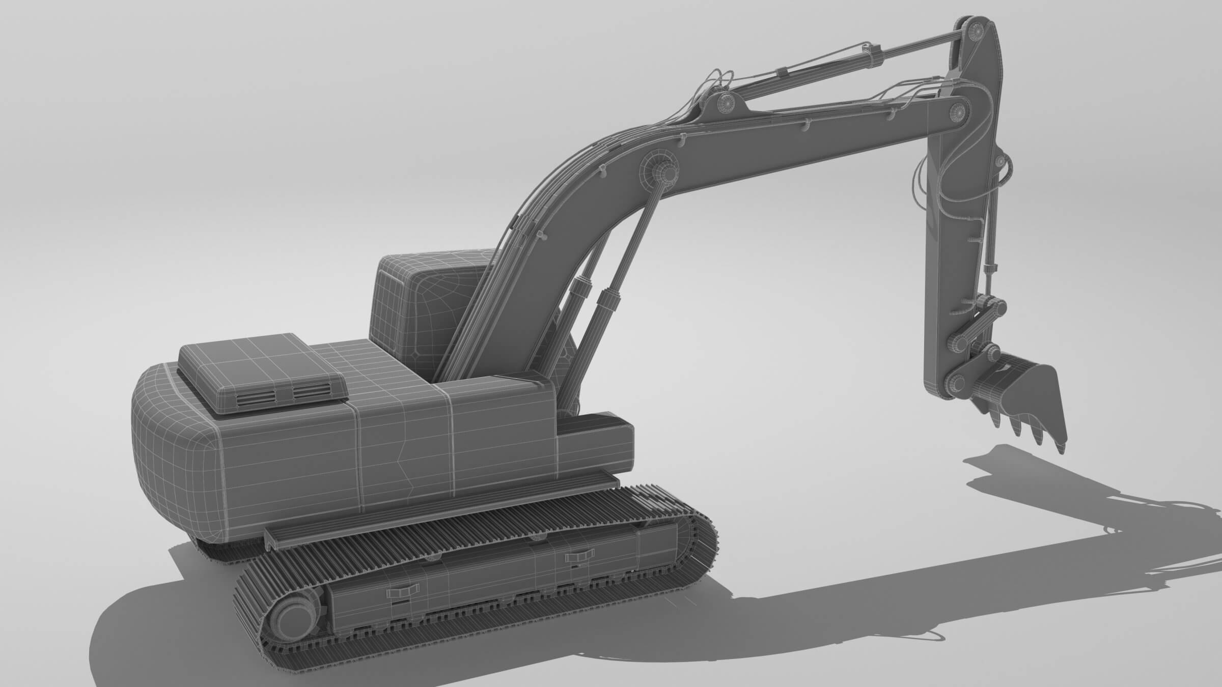 Excavator Machine 4K - 3D Model by Pictorer
