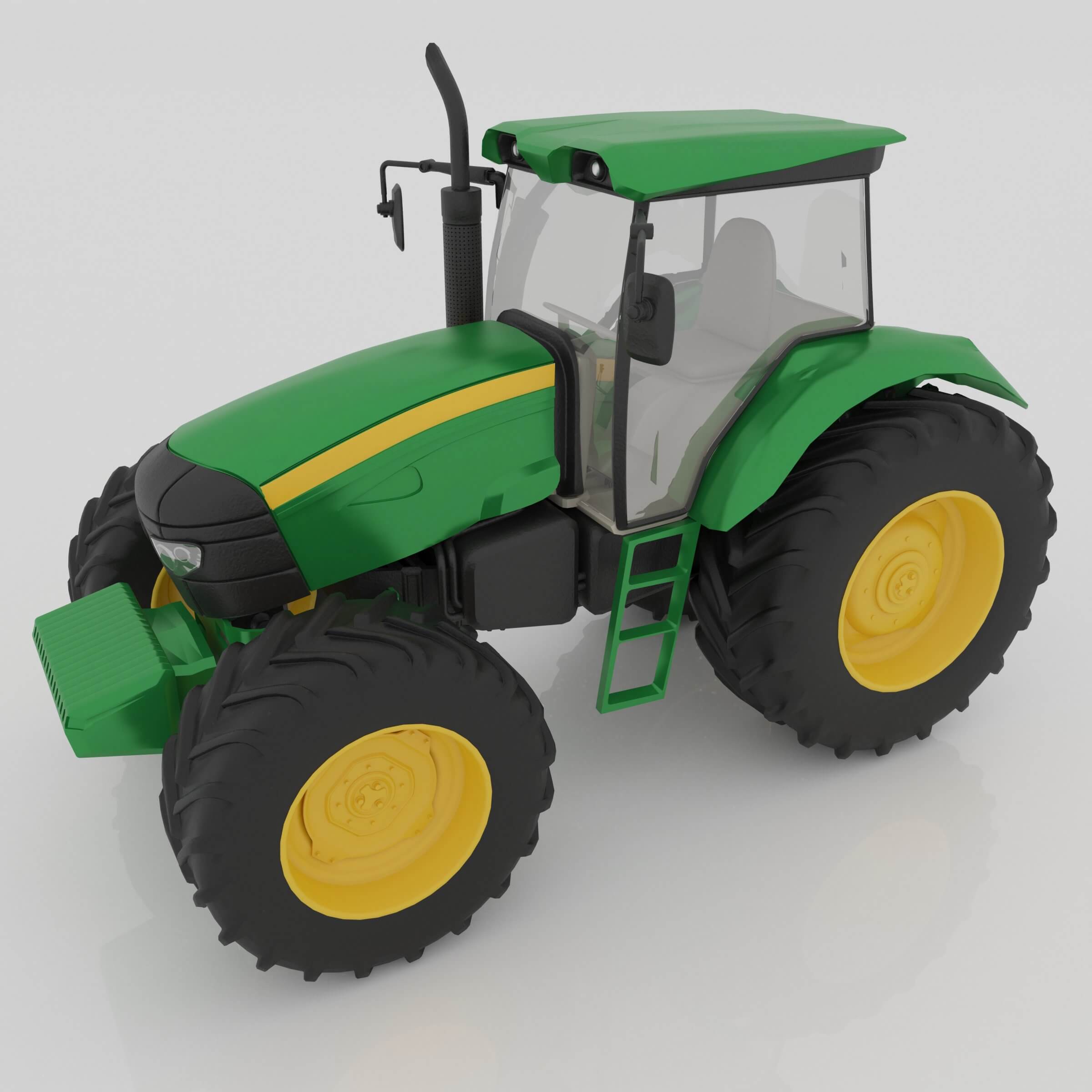 Farm Tractor 4K - 3D Model by Pictorer