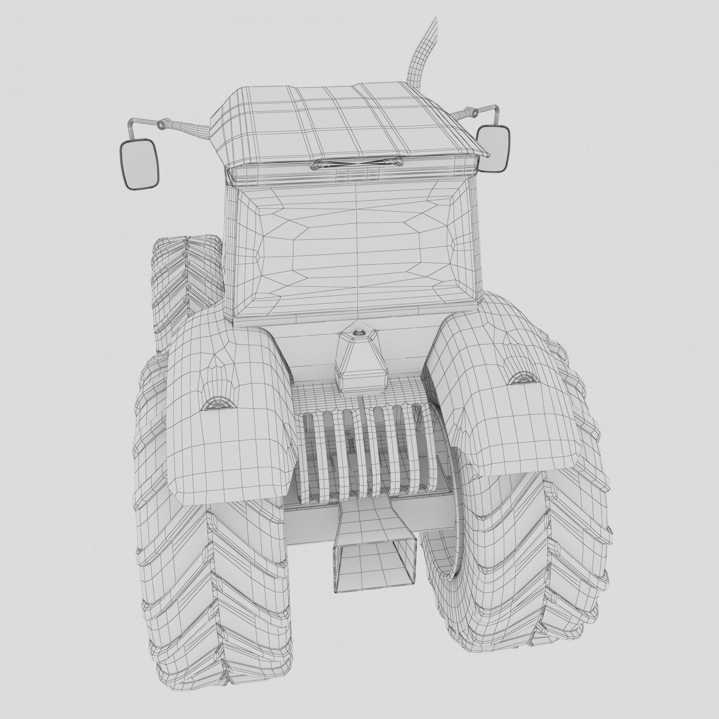 Farm Tractor 4K - 3D Model by Pictorer