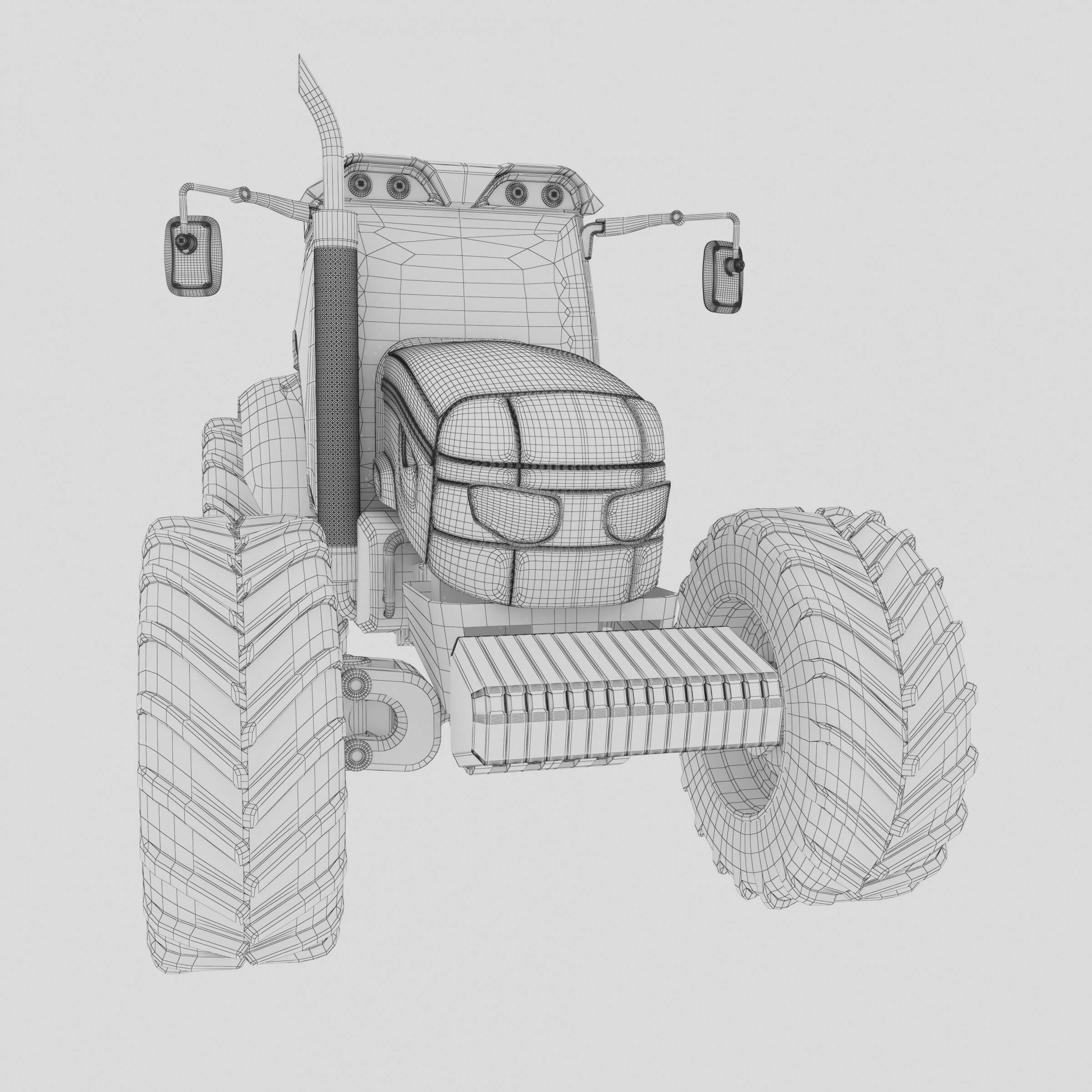 Farm Tractor 4K - 3D Model by Pictorer