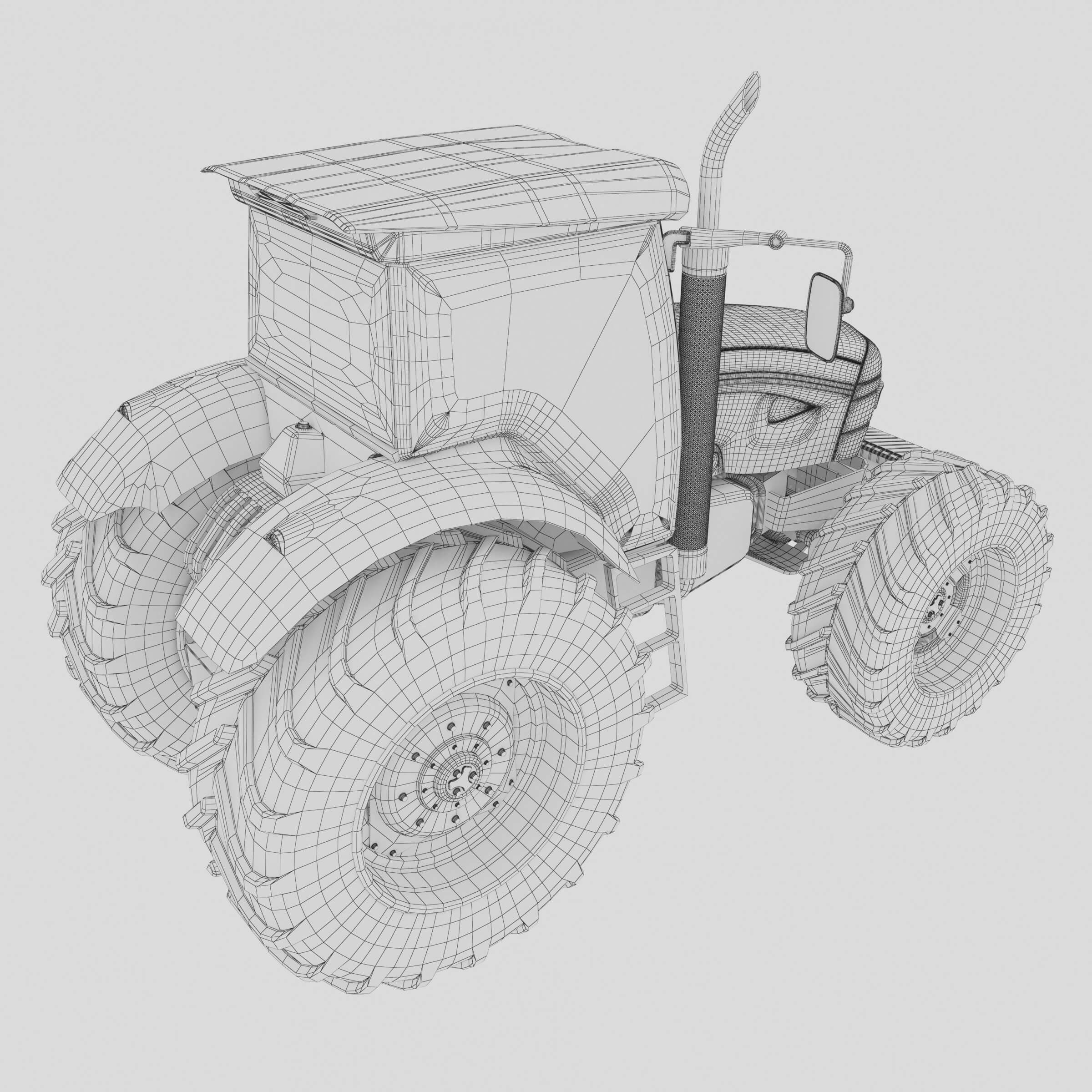 Farm Tractor 4K - 3D Model by Pictorer