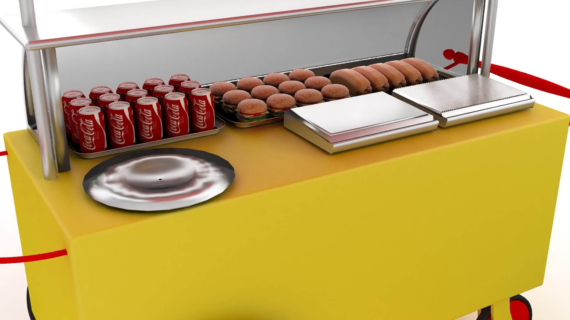 Fast Food Cart - 3D Model by Pictorer