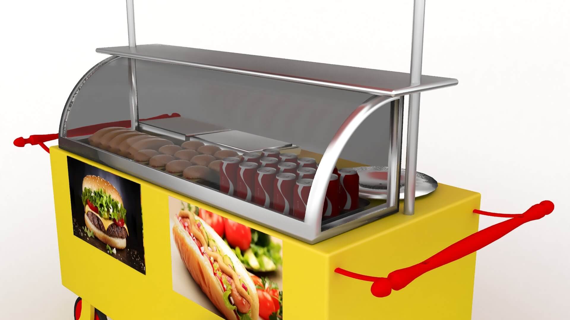 Fast Food Cart - 3D Model by Pictorer