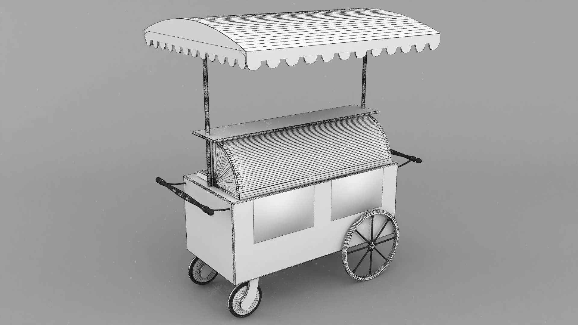 Fast Food Cart - 3D Model by Pictorer
