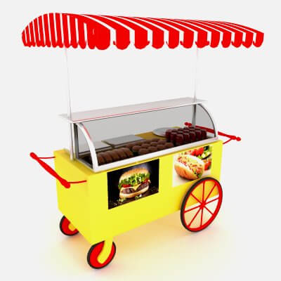 Fast Food Cart - 3D Model by Pictorer