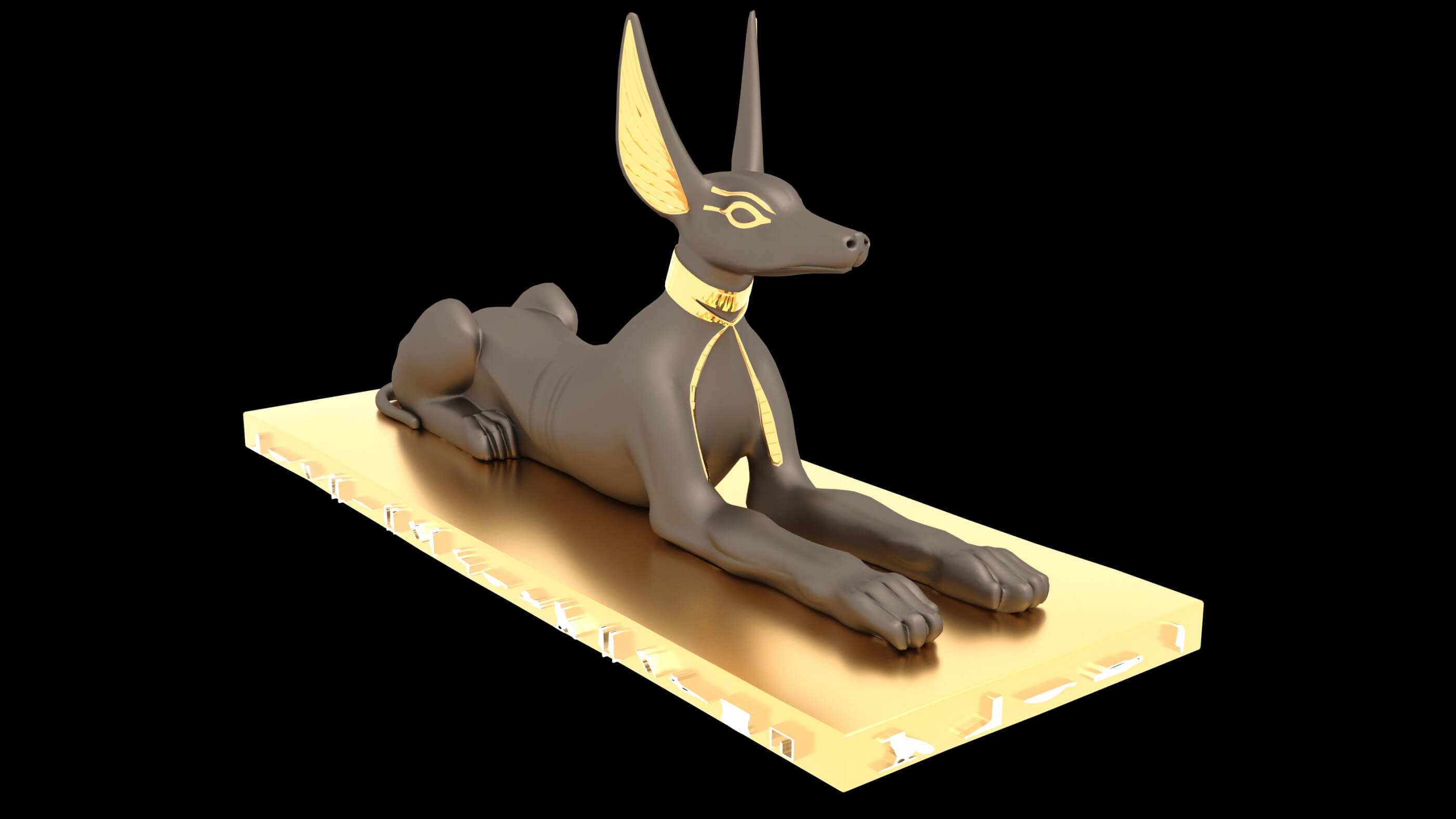 Figure of God Anubis - 3D Model by Pictorer