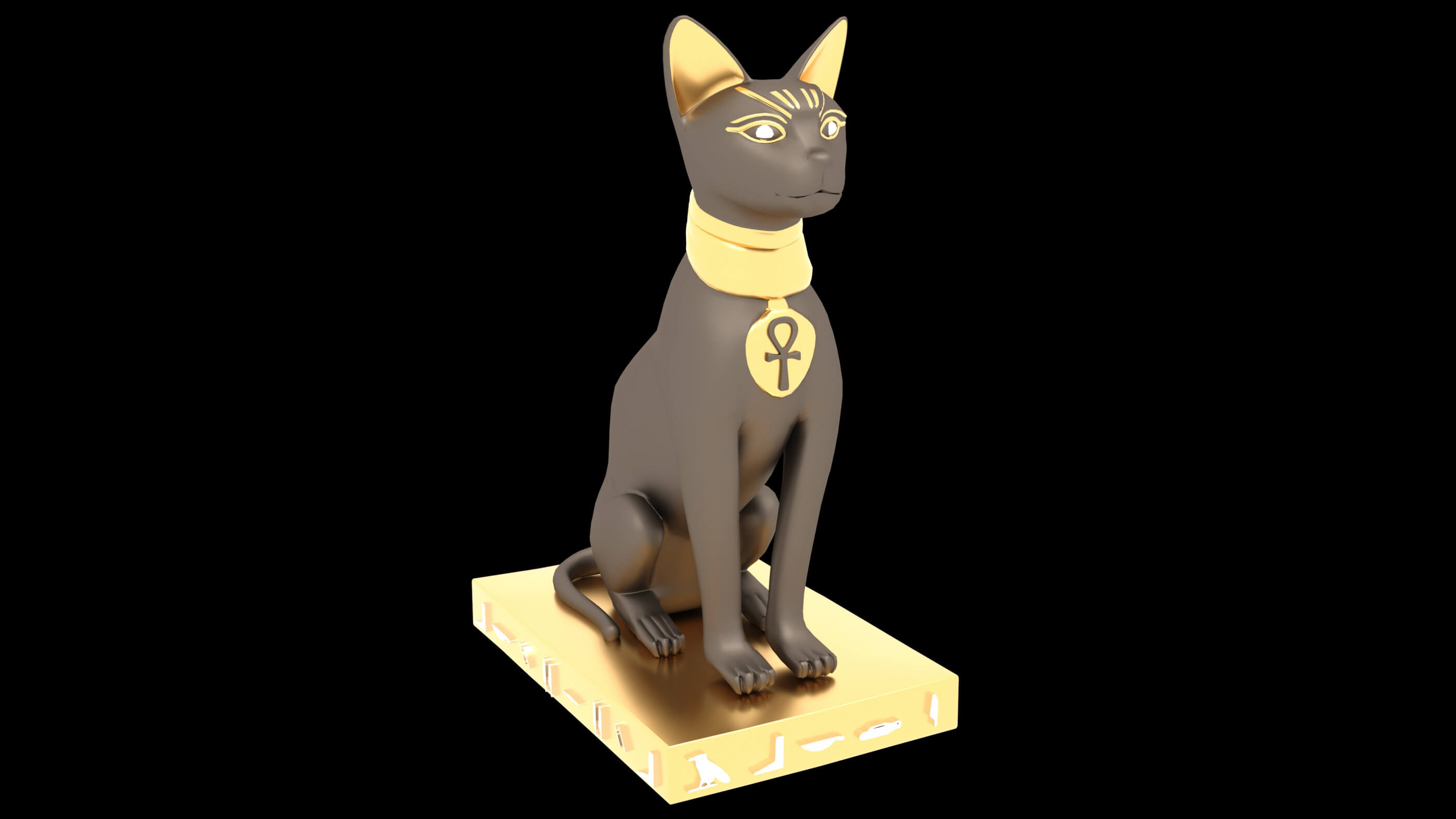 Figure of Goddess Bastet 4K - 3D Model by Pictorer