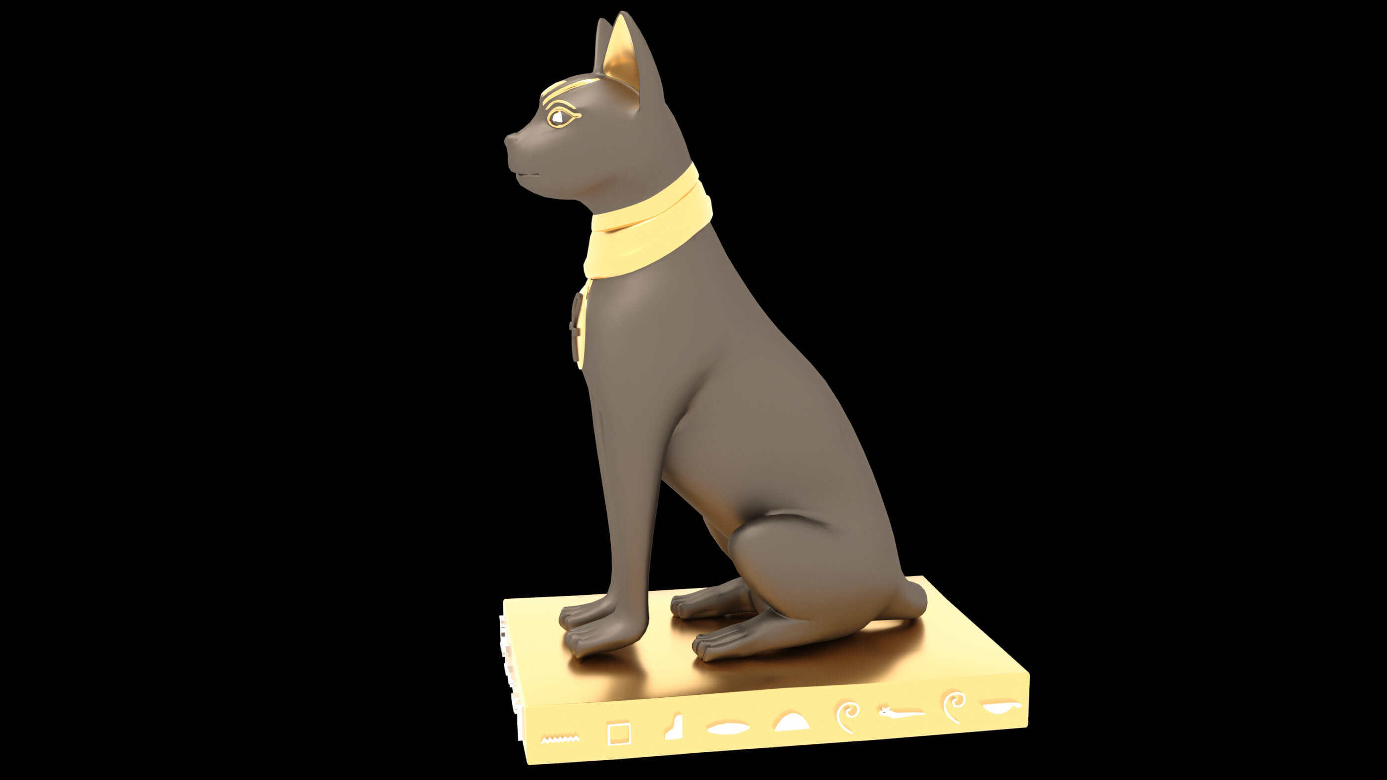 Figure of Goddess Bastet 4K - 3D Model by Pictorer