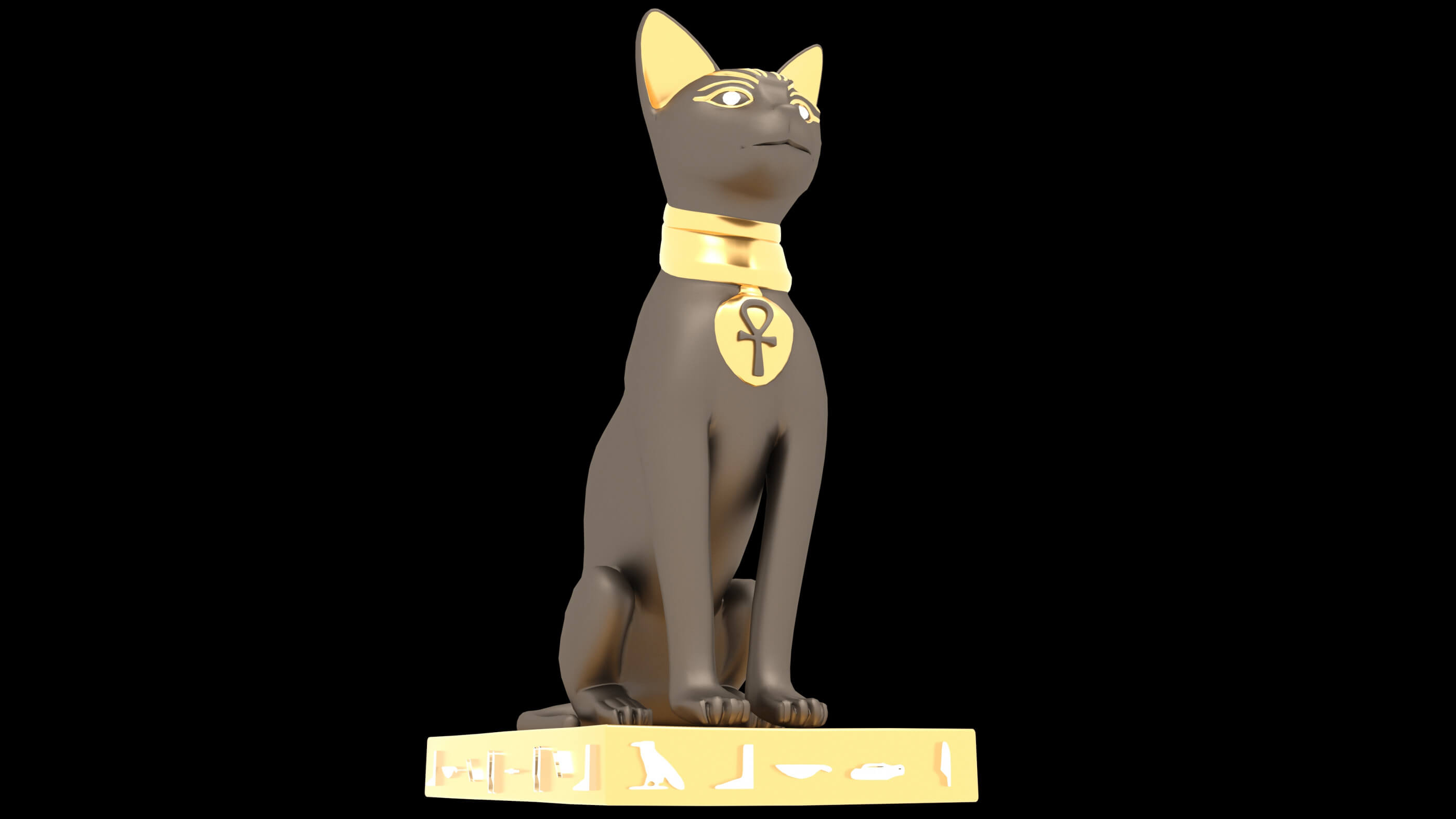 Figure of Goddess Bastet 4K - 3D Model by Pictorer