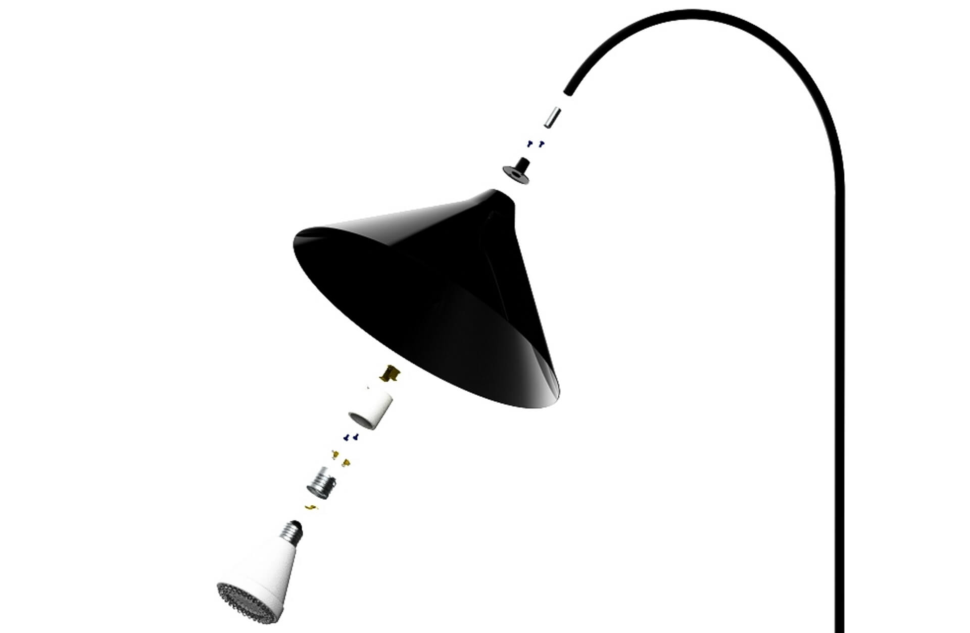 Modern Floor Lamp - 3D Model by Pictorer