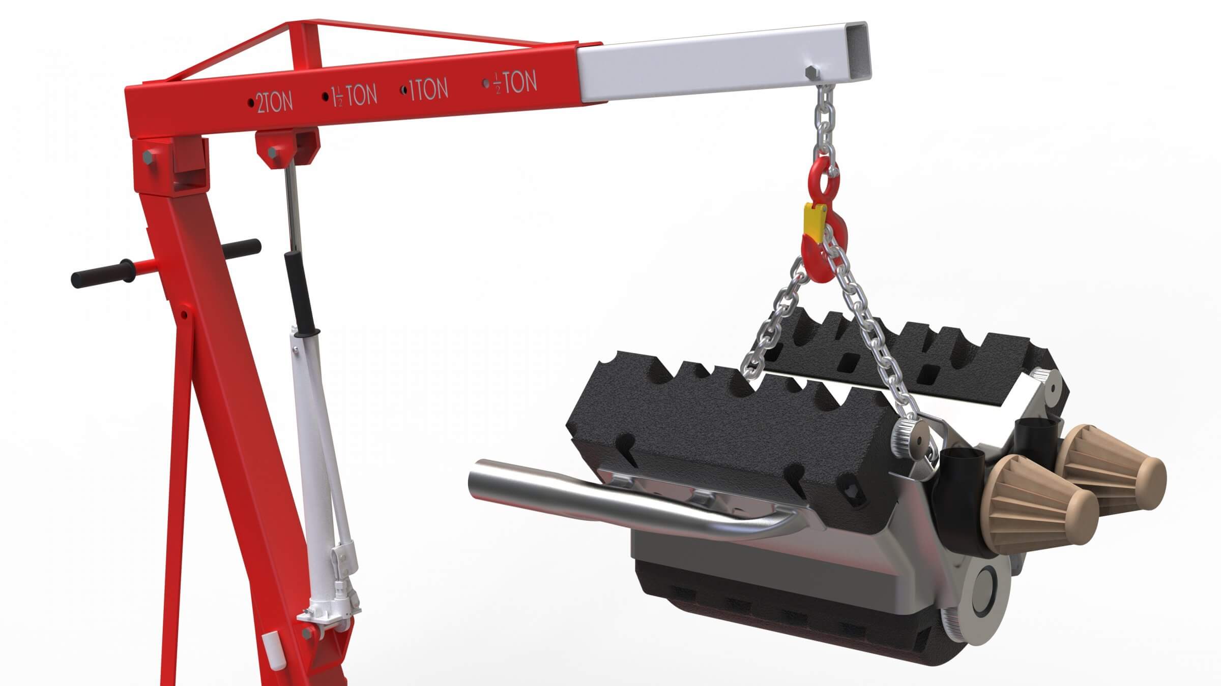 Folding Engine Crane 4K - 3D Model by Pictorer