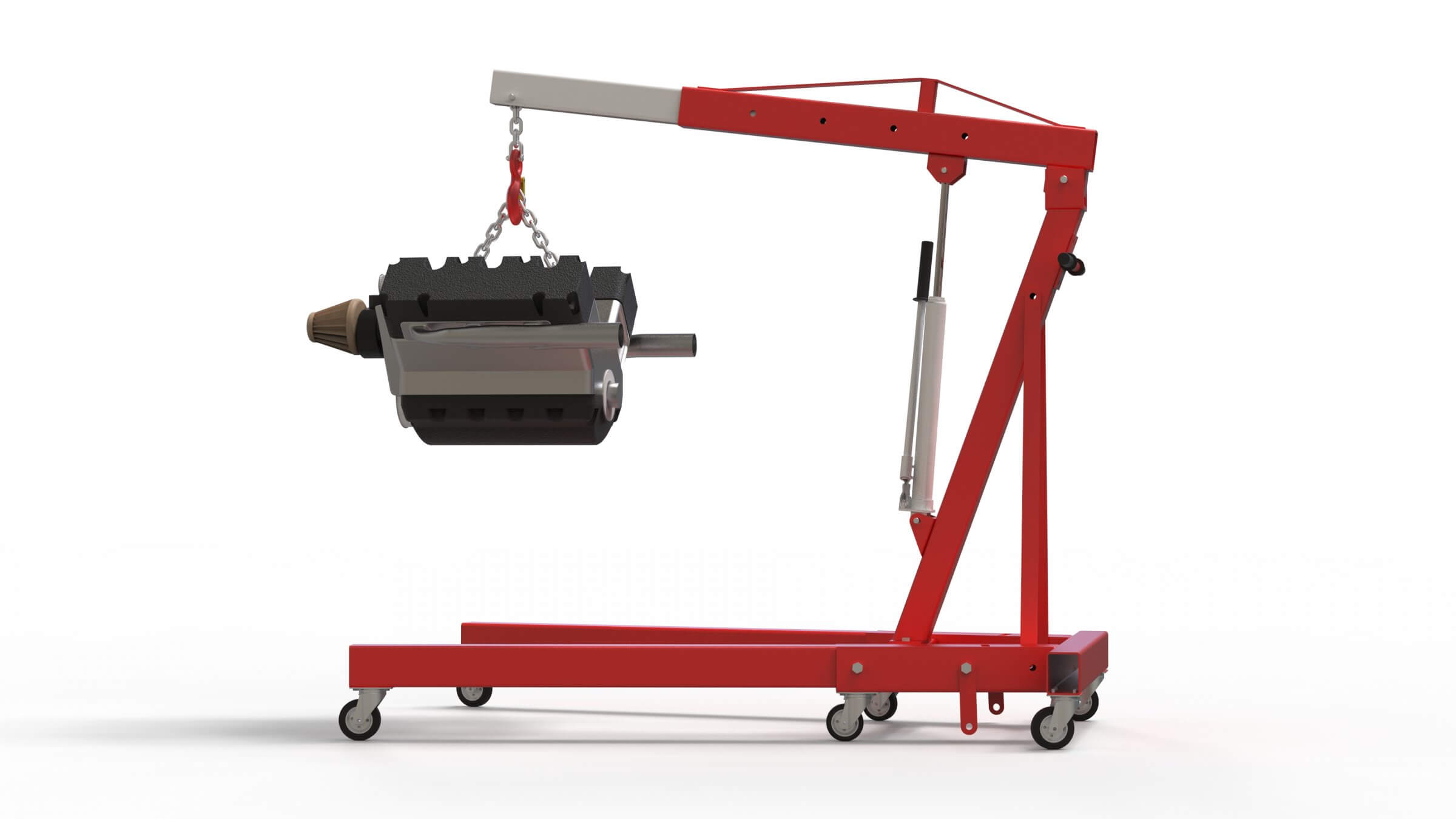 Folding Engine Crane 4K - 3D Model by Pictorer