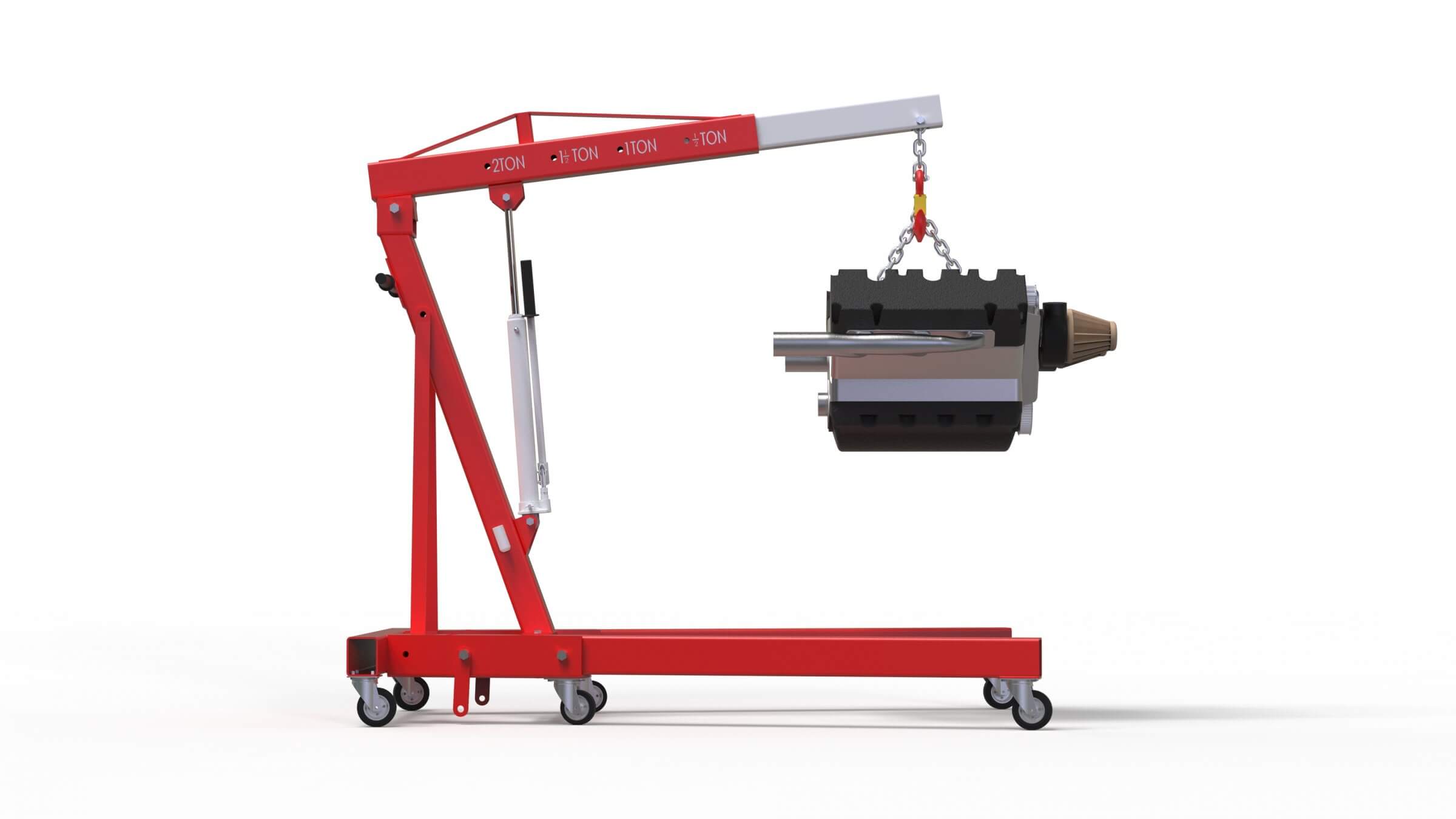 Folding Engine Crane 4K - 3D Model by Pictorer