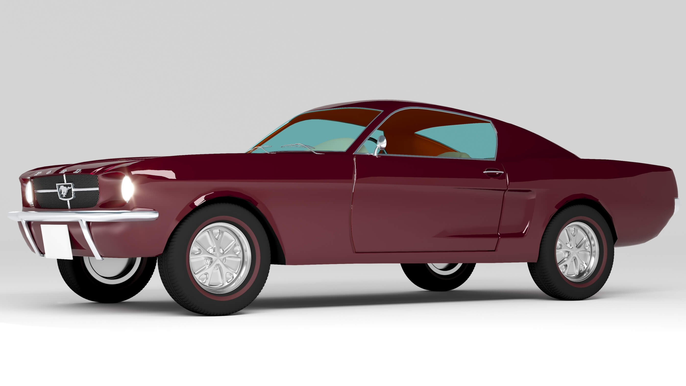 Ford Mustang Fastback 4K - 3D Model by Pictorer